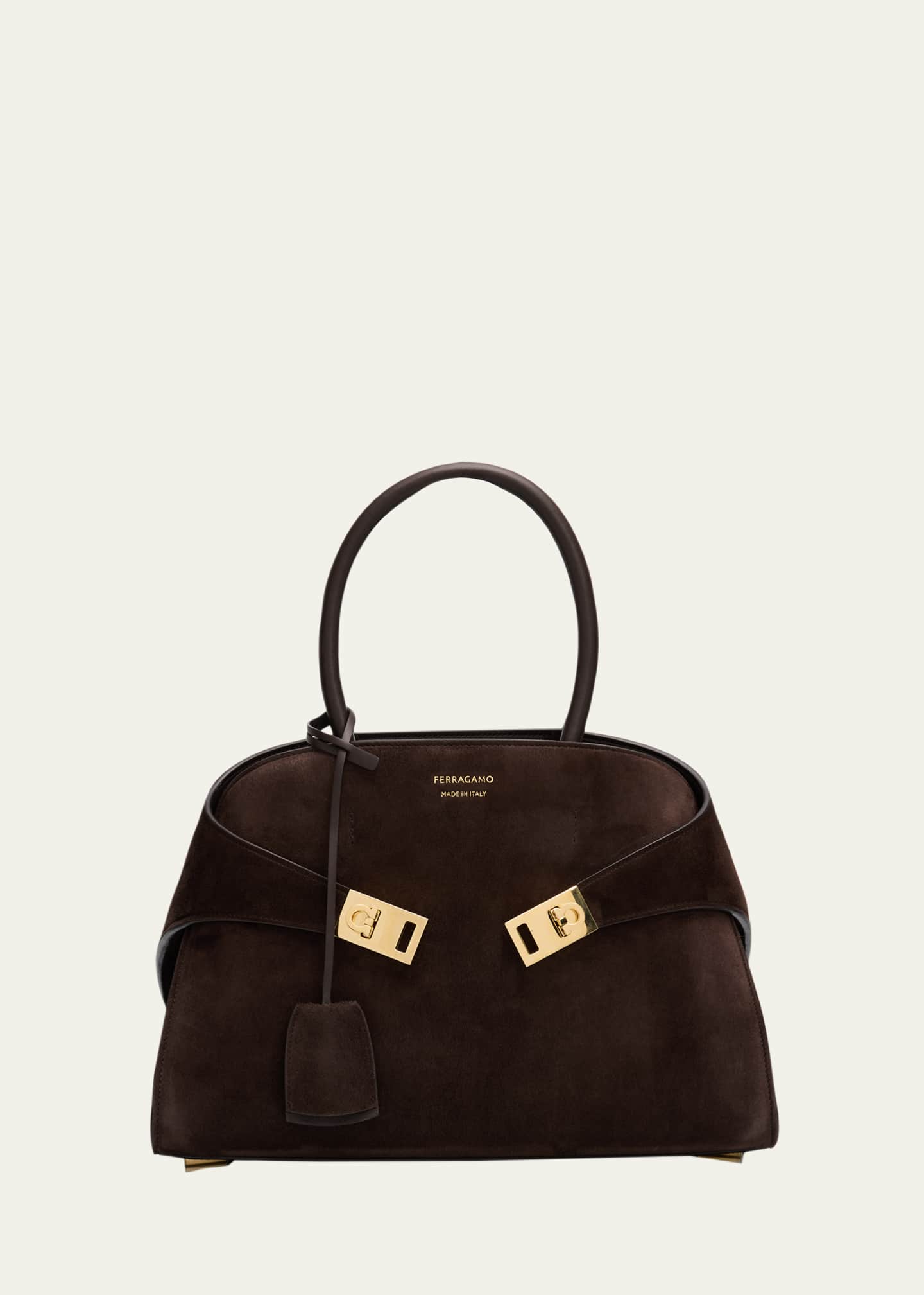 Ferragamo Hug Medium Suede Handbag - Bergdorf Goodman