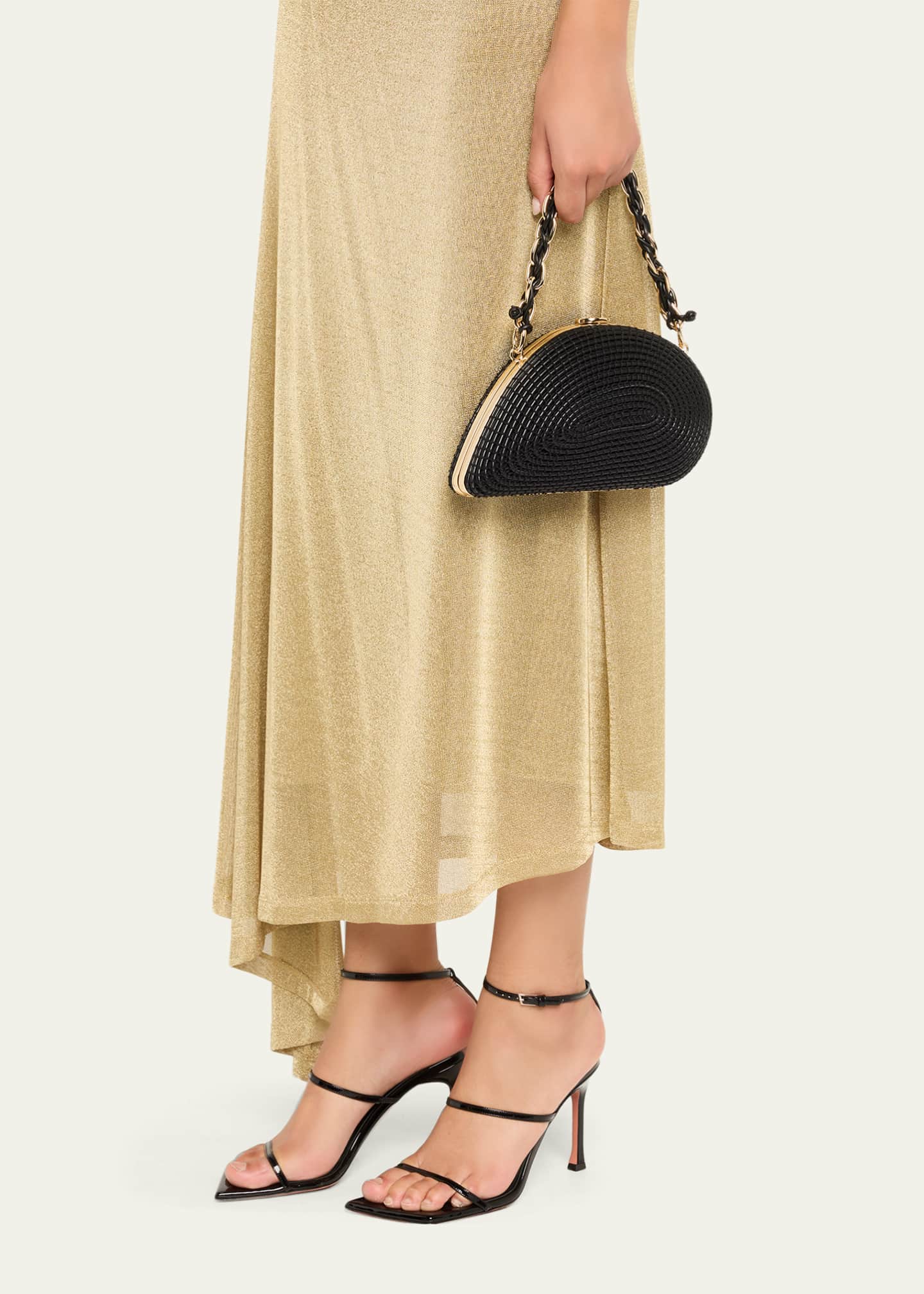 SIMKHAI Bridget Corded Vegan Leather Shell Clutch Bag - Bergdorf Goodman