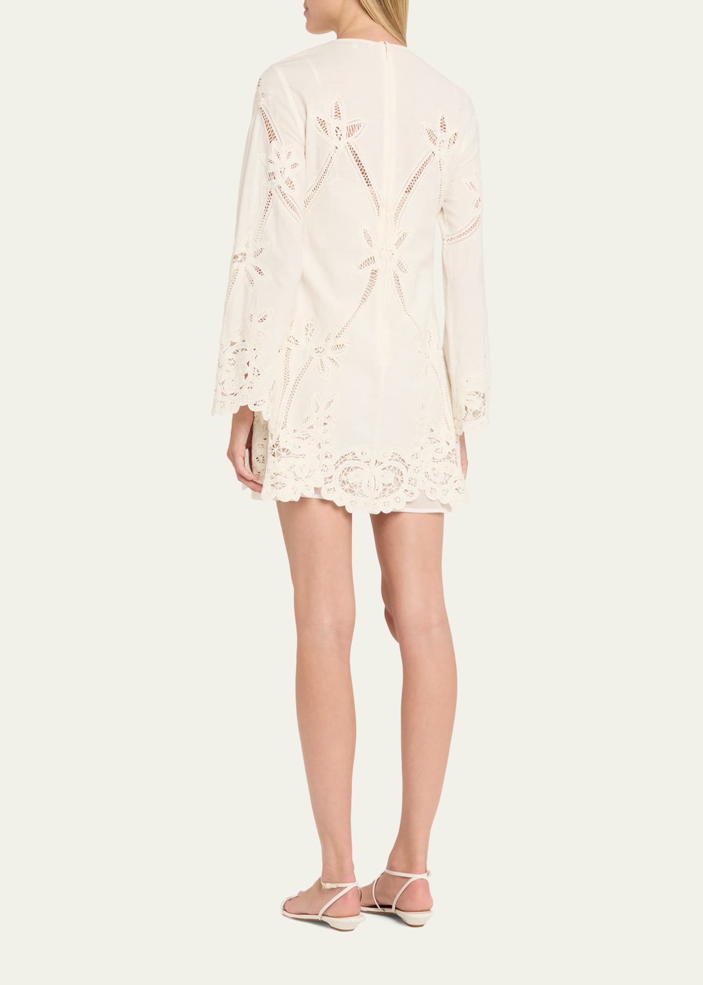 Veronica Beard Amberg Embroidered Mini Dress - Bergdorf Goodman