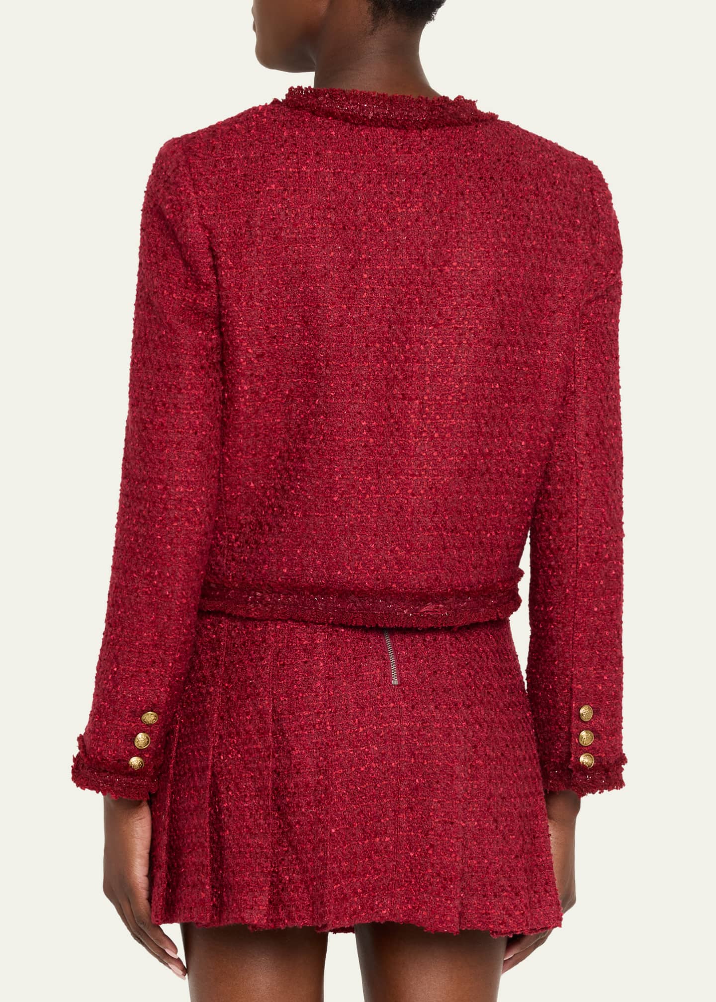 Alice + Olivia Landon Cropped Tweed Jacket - Bergdorf Goodman
