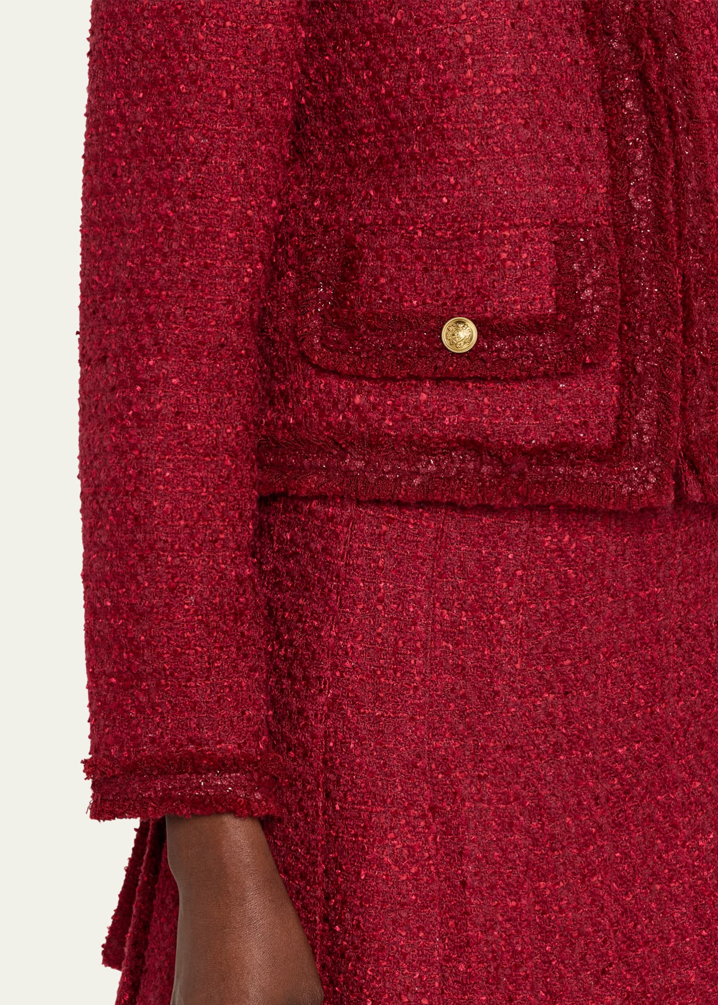 Alice + Olivia Landon Cropped Tweed Jacket - Bergdorf Goodman