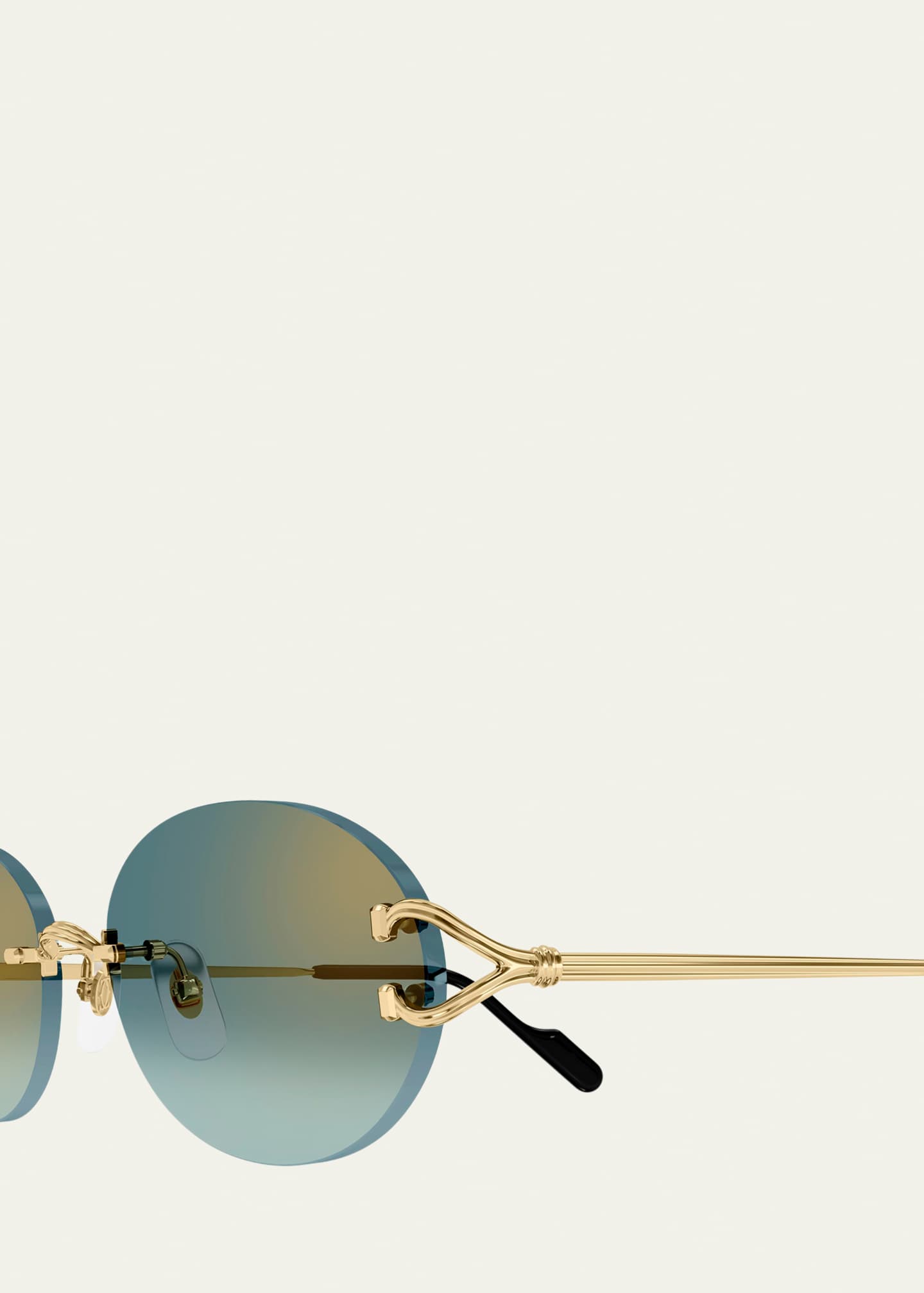 Cartier Décor C de Cartier 55mm Metal Oval Sunglasses - Bergdorf Goodman