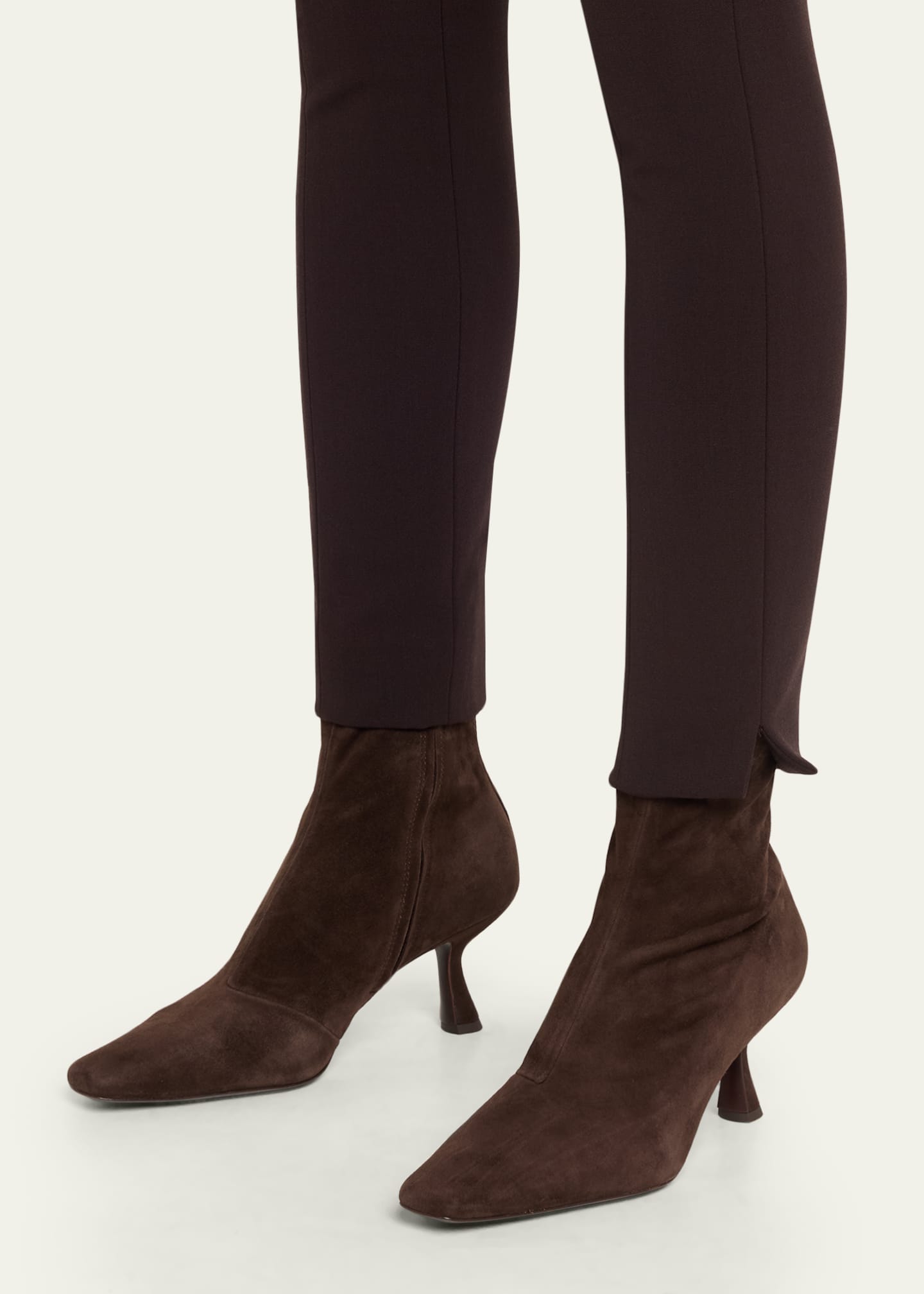 Loeffler Randall 70mm Thandy Suede Curved-Heel Booties - Bergdorf Goodman