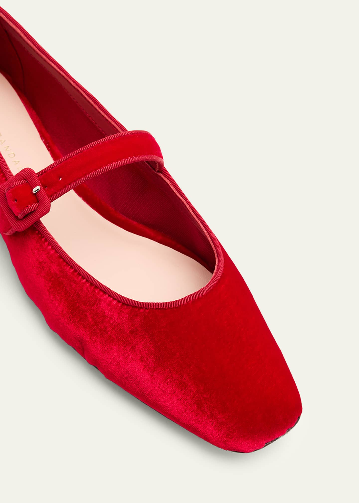 Loeffler Randall Ginger Velvet Mary Jane Ballerina Flats - Bergdorf Goodman