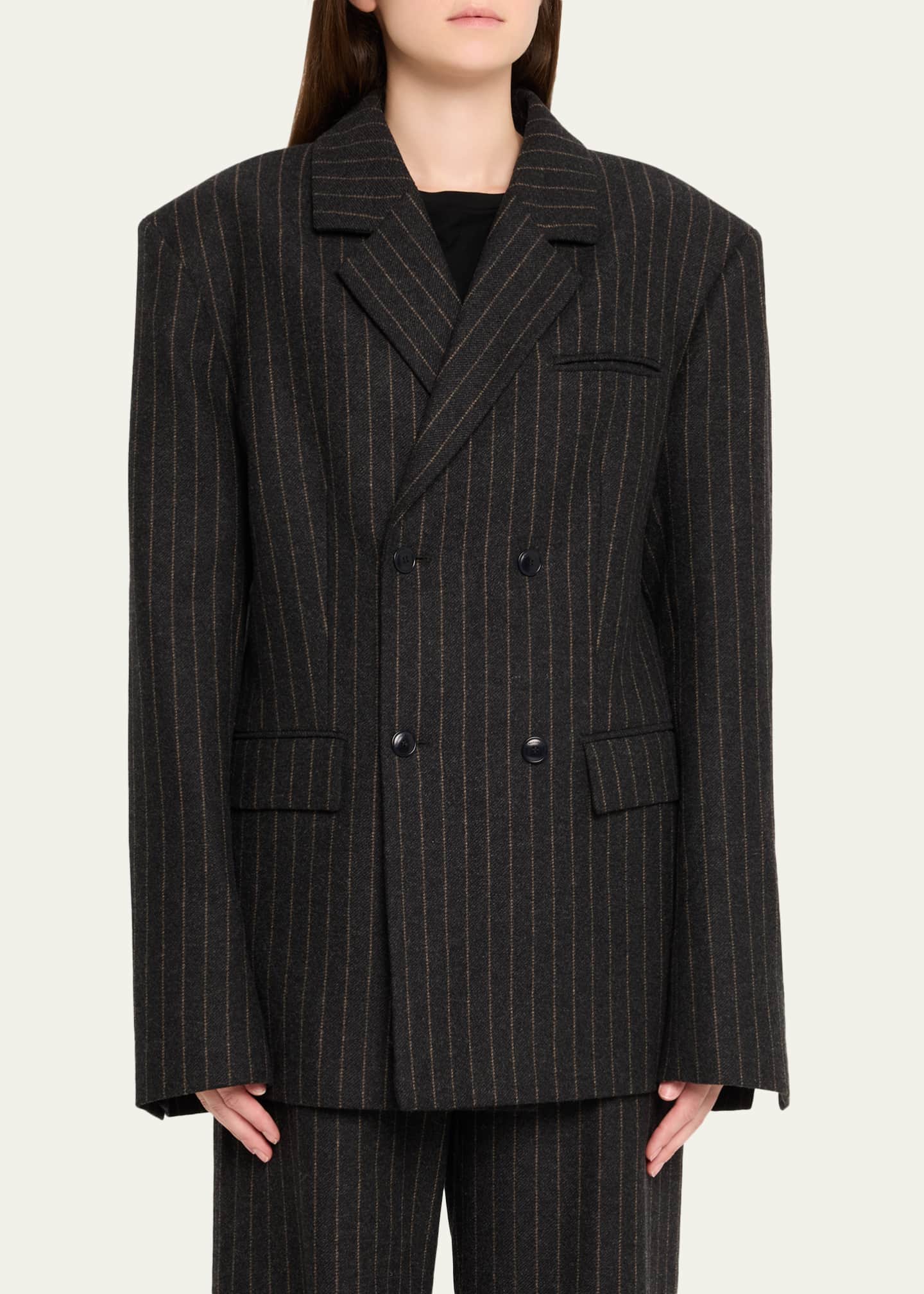 Nanushka Osono Pinstripe Wool Blazer - Bergdorf Goodman