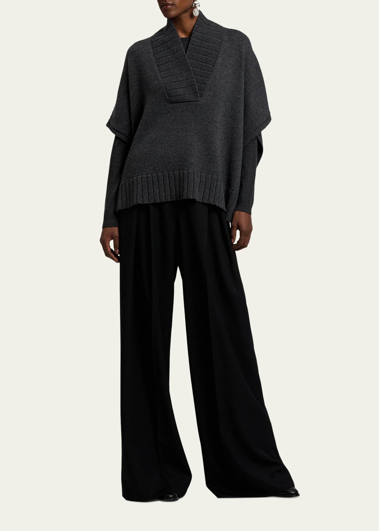 Ralph Lauren Collection Cashmere Jersey Jumper Cape Top - Bergdorf Goodman