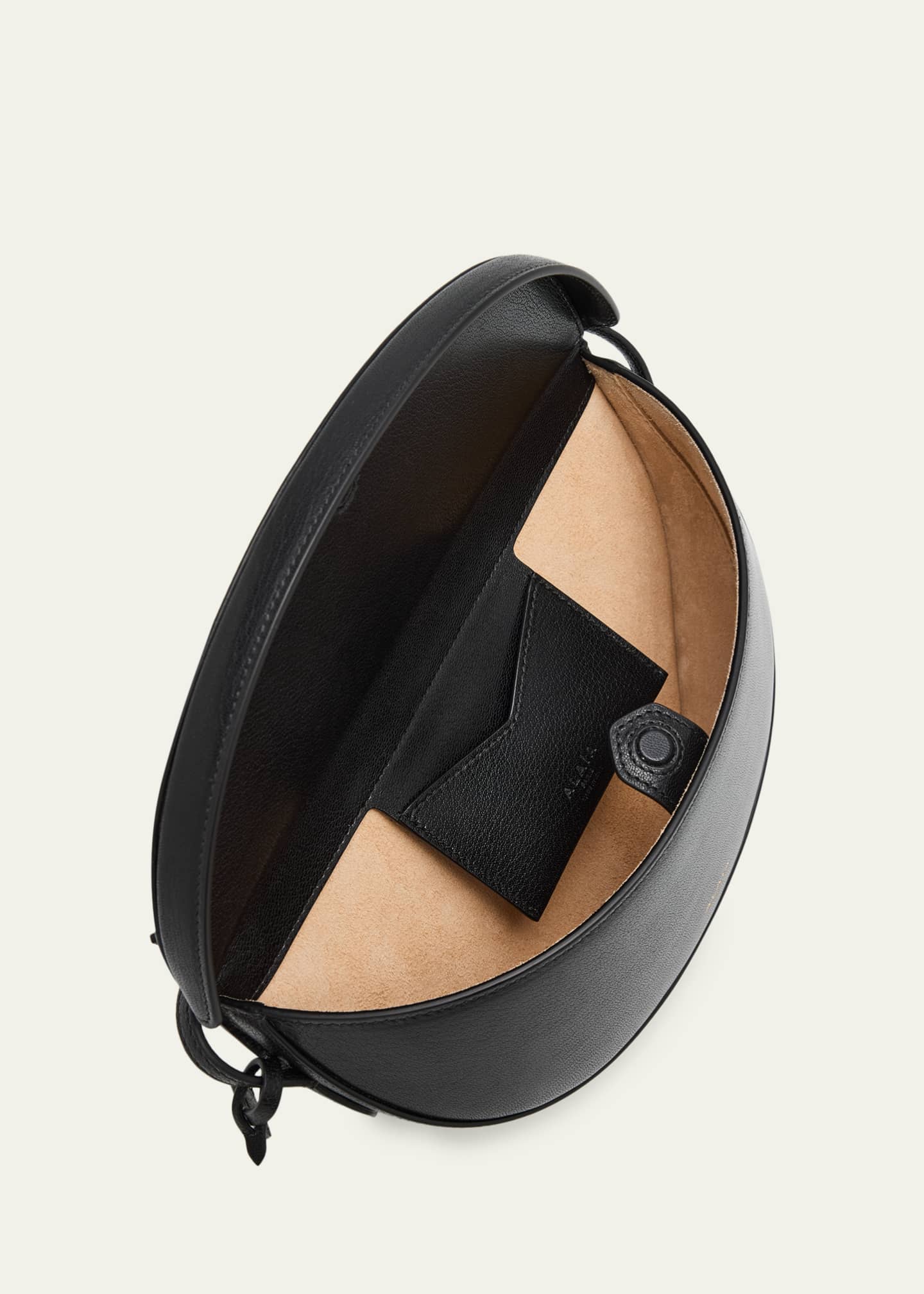 ALAIA East-West Curved Goatskin Leather Shoulder Bag - Bergdorf Goodman