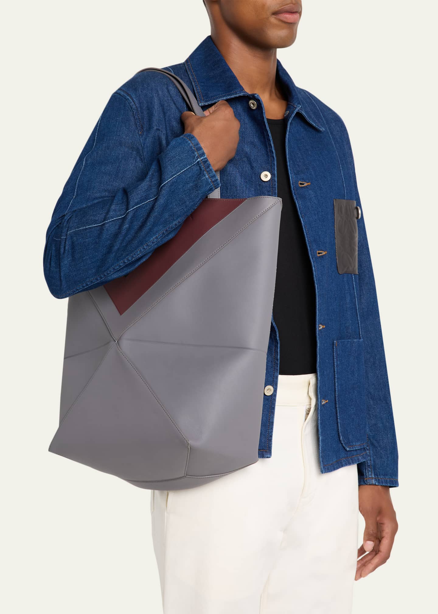 Loewe x Albers Men's Puzzle Fold Tote Bag in Nappa Leather - Bergdorf ...