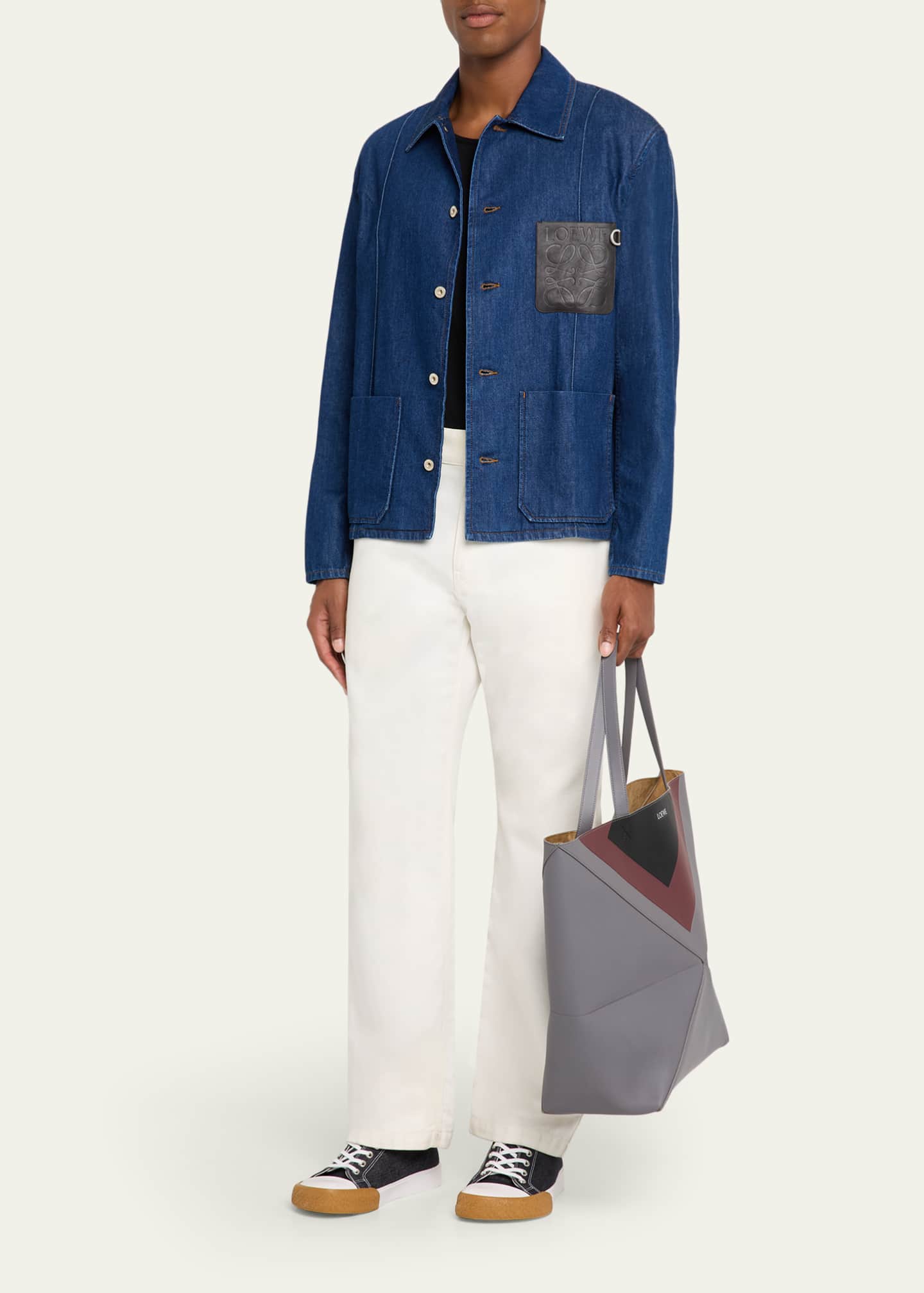 Loewe x Albers Men's Puzzle Fold Tote Bag in Nappa Leather - Bergdorf ...