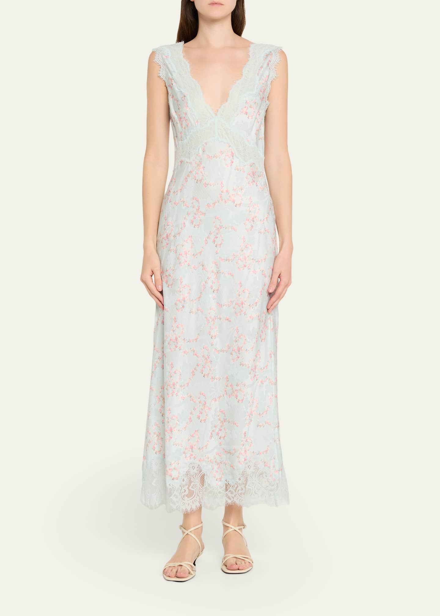 LoveShackFancy Mira Floral Slip Dress - Bergdorf Goodman