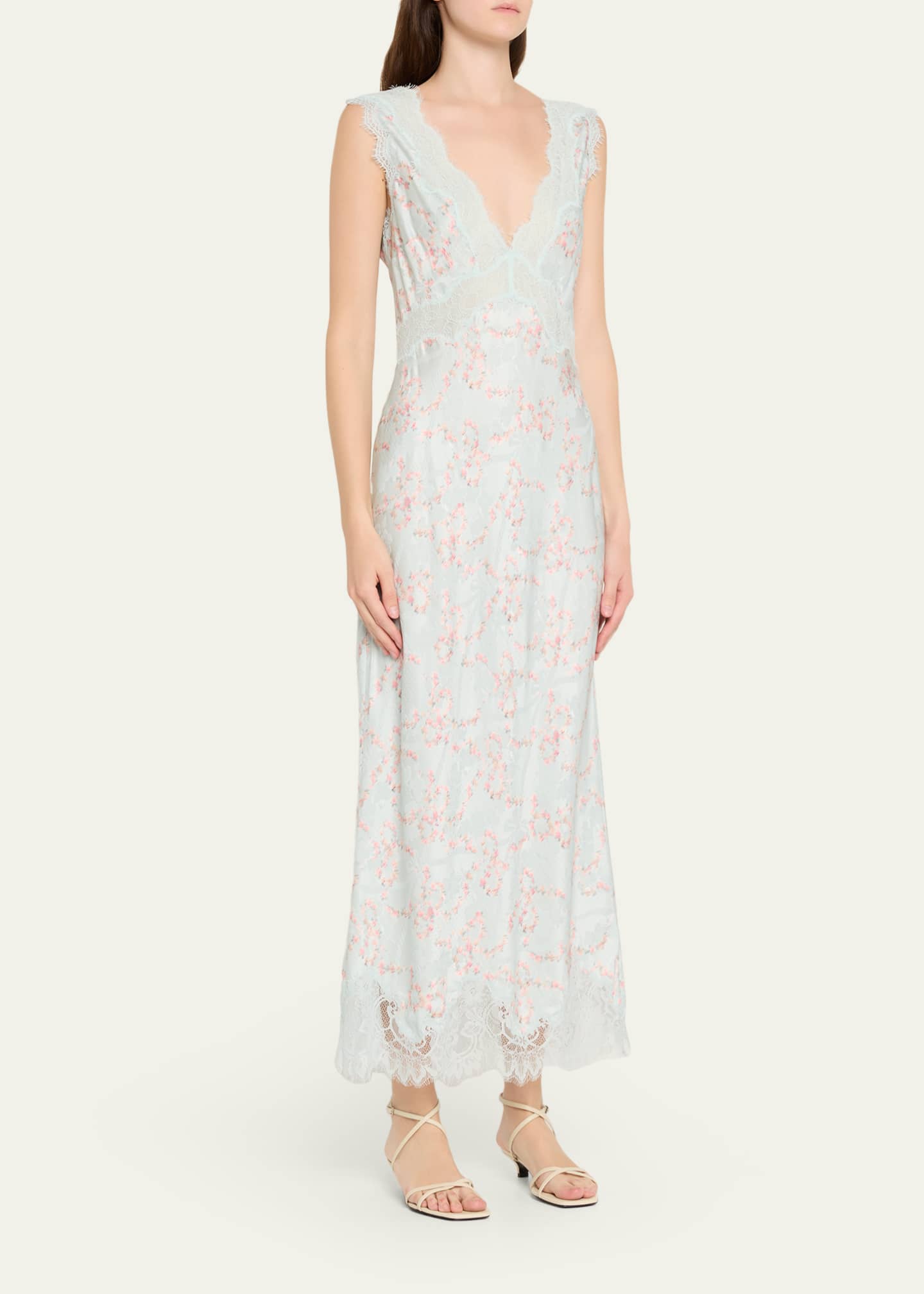 LoveShackFancy Mira Floral Slip Dress - Bergdorf Goodman