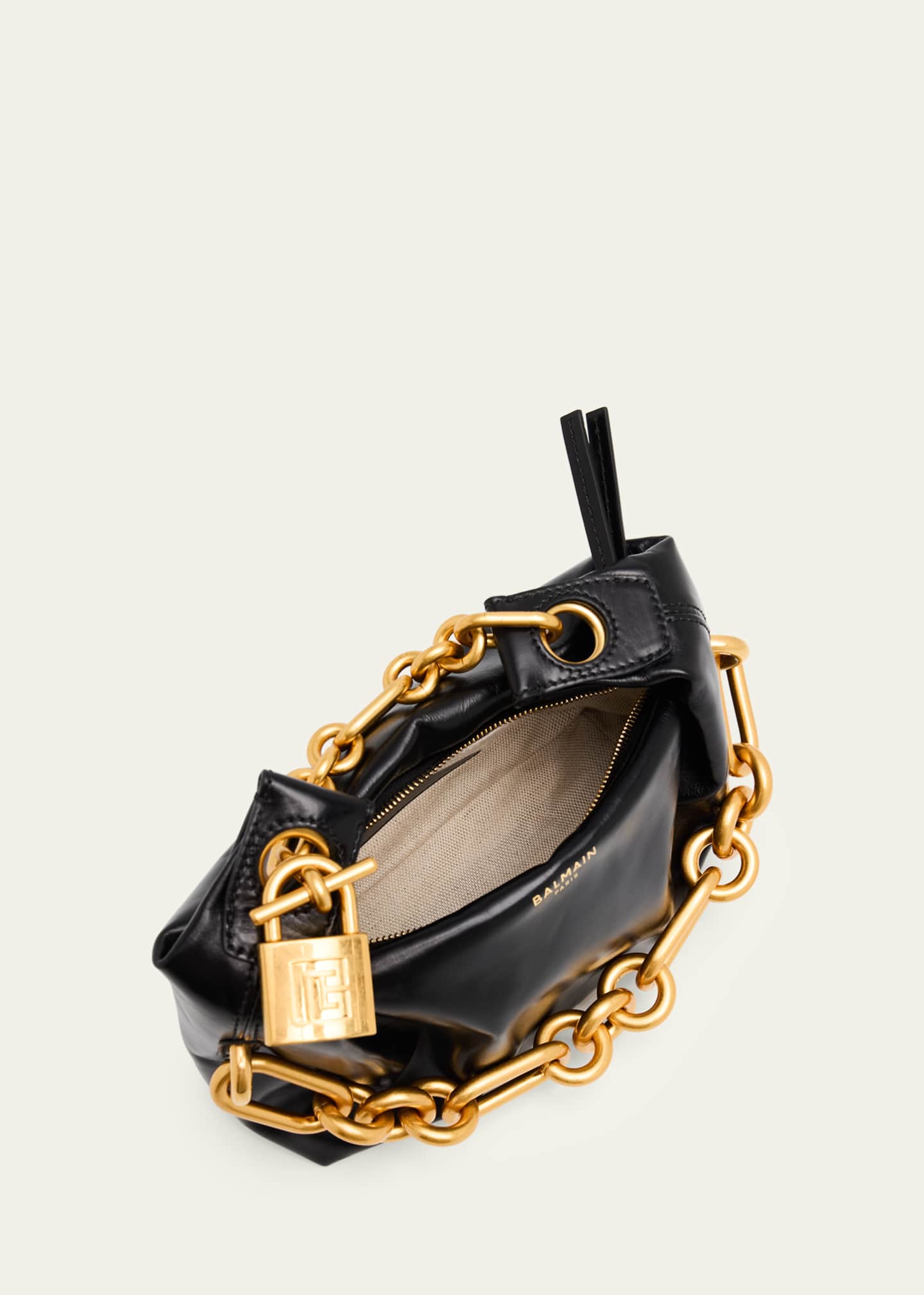 Balmain Sync Mini Chain Leather Top-Handle Bag - Bergdorf Goodman