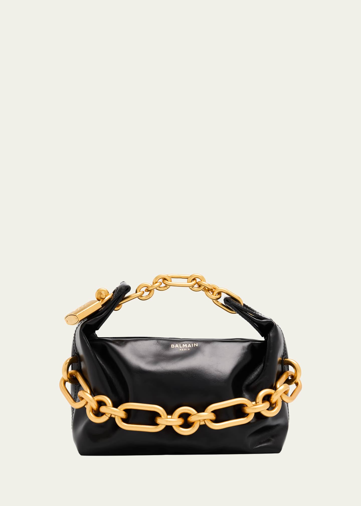 Balmain Sync Mini Chain Leather Top-Handle Bag - Bergdorf Goodman