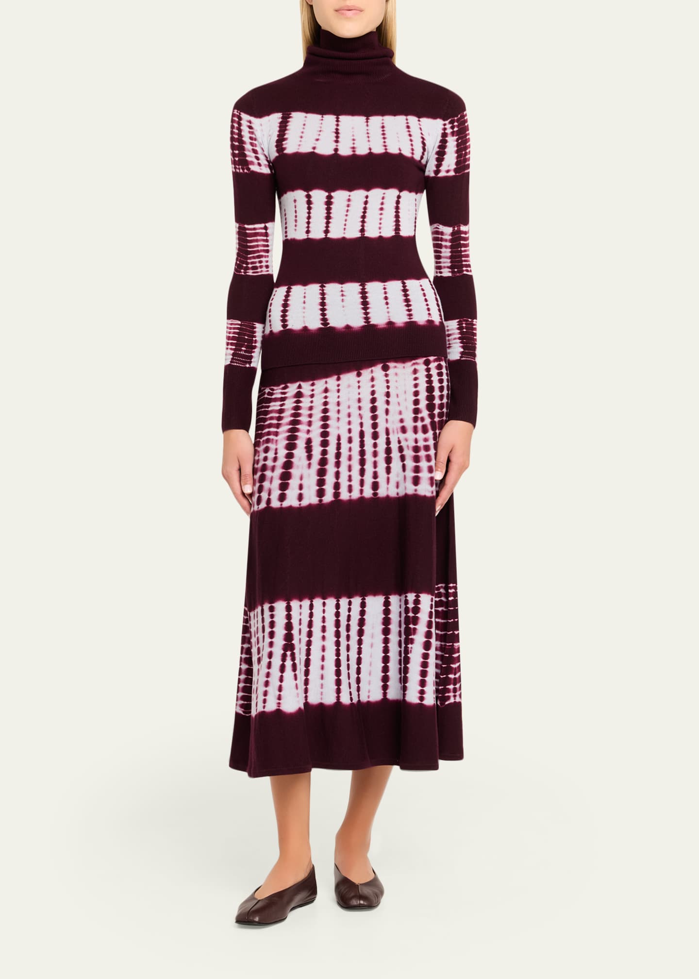 Cara Cara Reese Turtleneck Tie-Dyed Top - Bergdorf Goodman