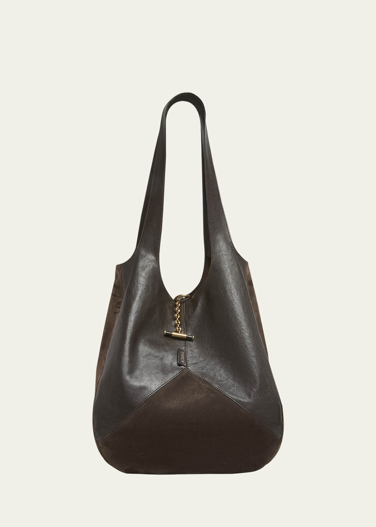 Chloe Balloon Patchwork Leather & Suede Tote Bag - Bergdorf Goodman