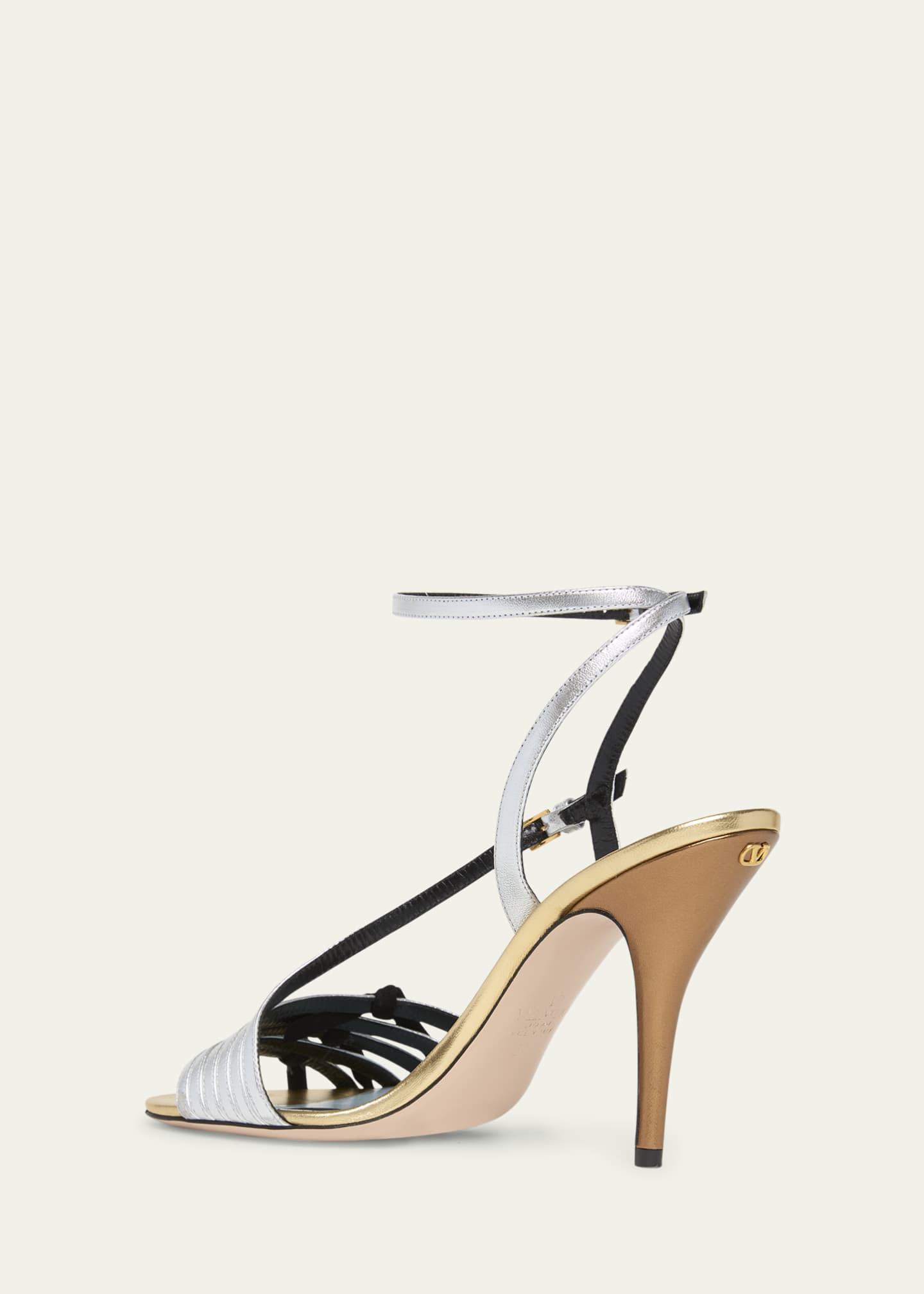 Valentino Garavani 100mm Nodine Metallic Leather Pumps - Bergdorf Goodman