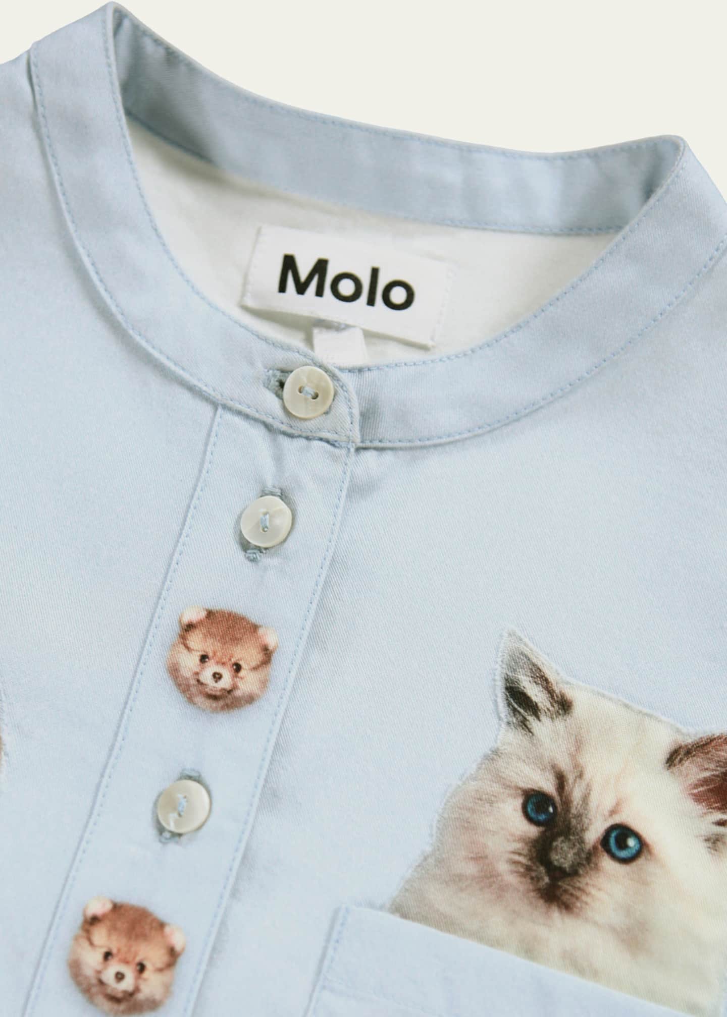 Molo Girl's Clara Pocket Pets Button-Front Dress, Size 2T-6 - Bergdorf ...