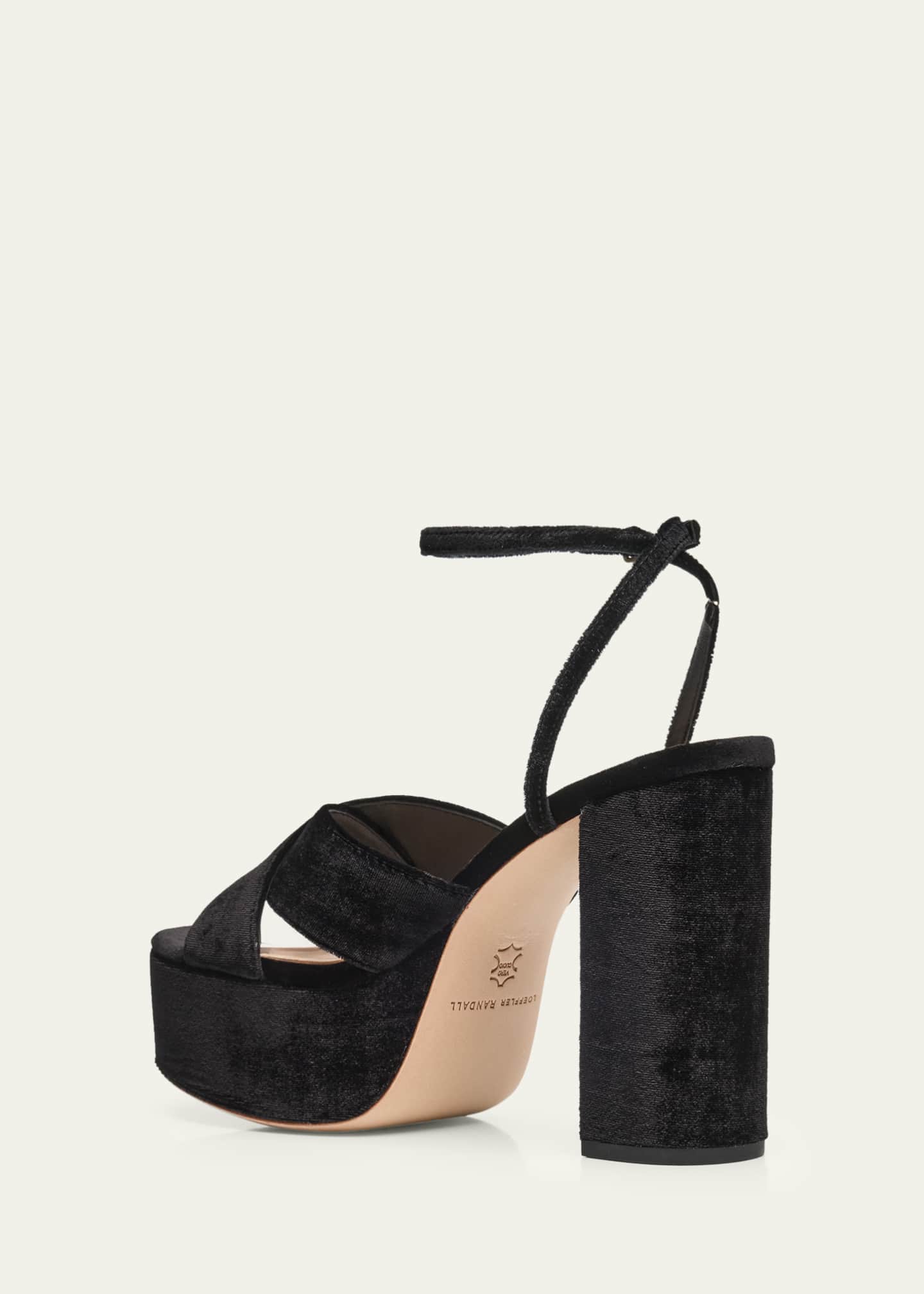 Loeffler Randall 130mm Loretta Velvet Platform Sandals - Bergdorf Goodman