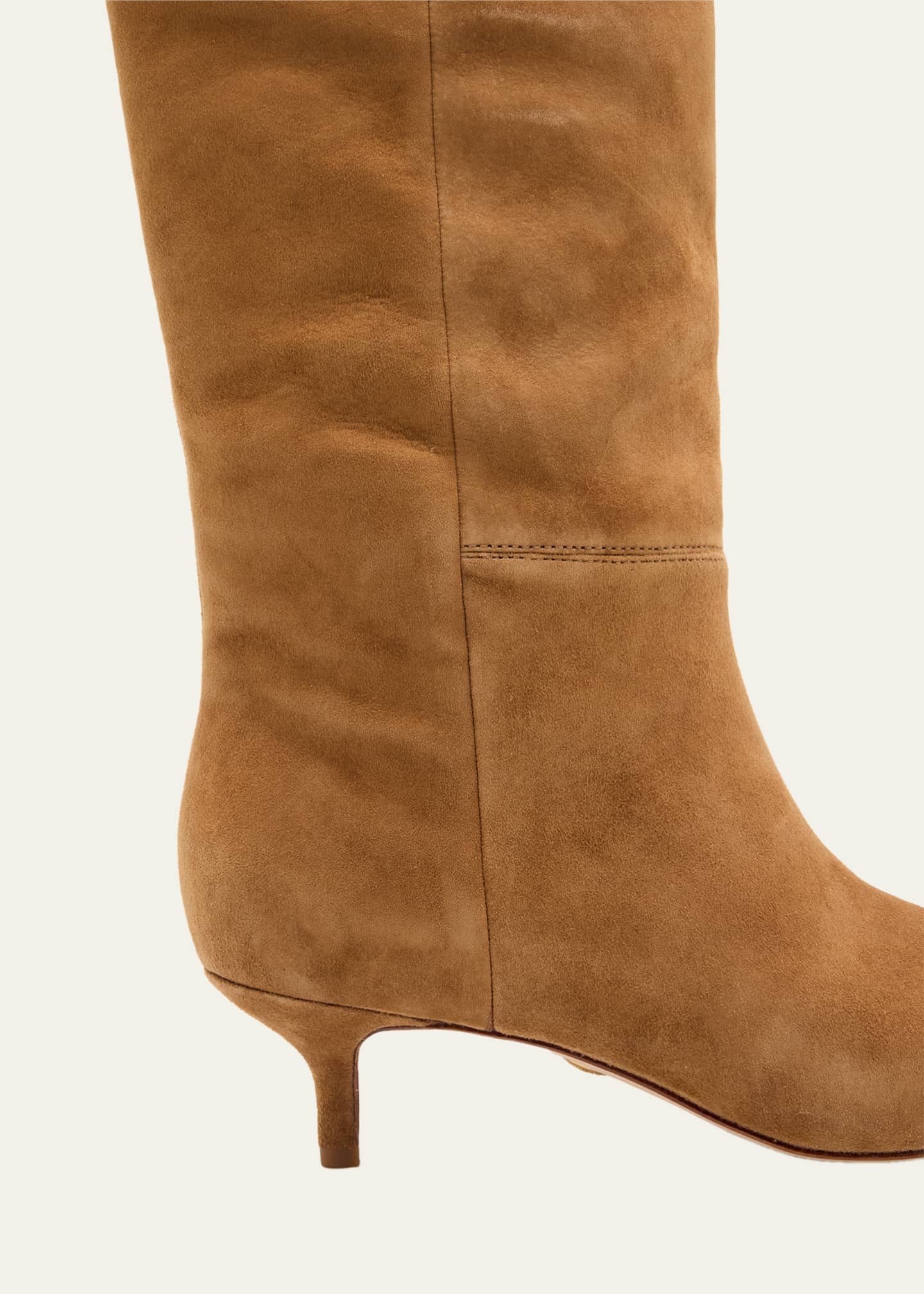 Veronica Beard Lisa Suede Kitten-Heel Knee Boots - Bergdorf Goodman