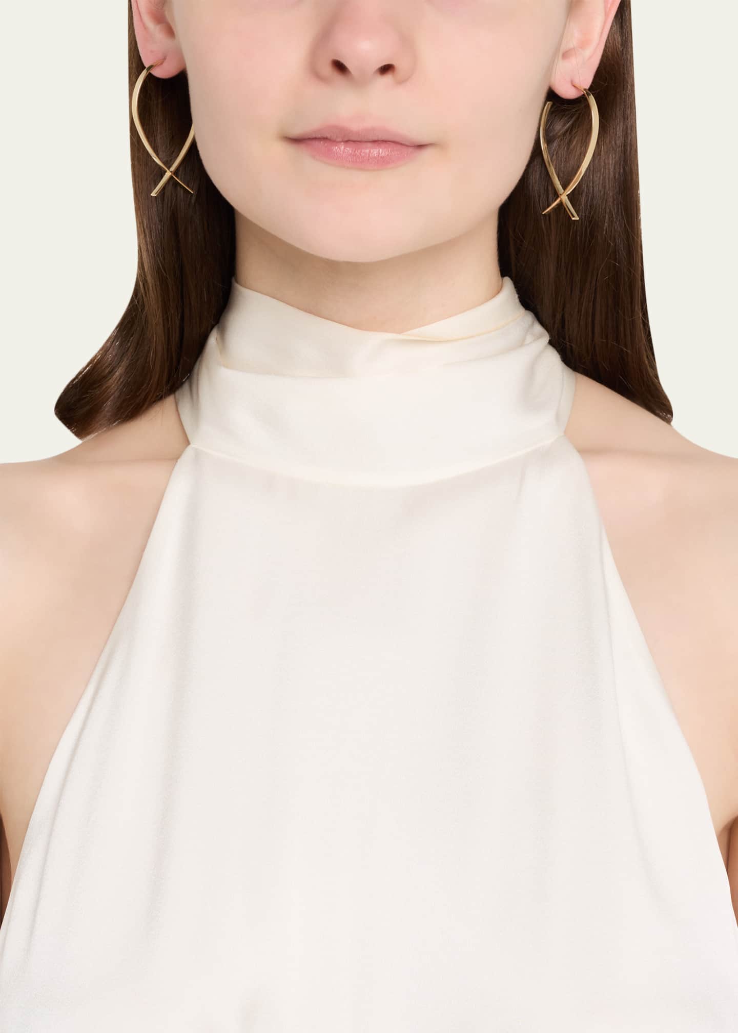 Lana Large Front-Back Upside-Down Hoop Earrings - Bergdorf Goodman