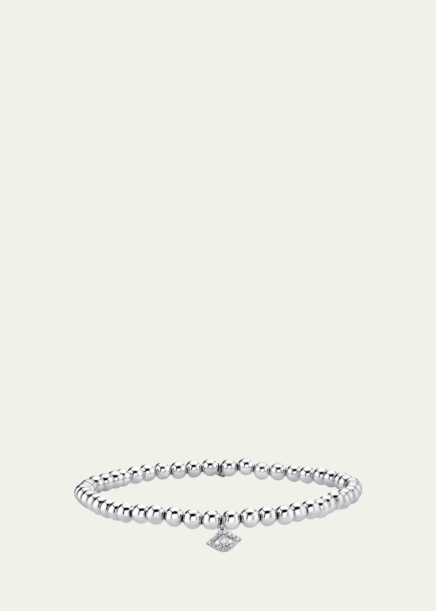 Sydney Evan 14K White Gold Diamond Evil Eye Stretch Bracelet - Bergdorf ...