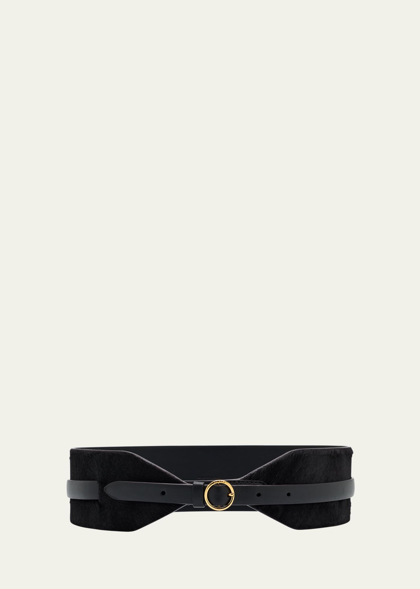 ALAIA Pony Hair Leather Wide Belt - Bergdorf Goodman