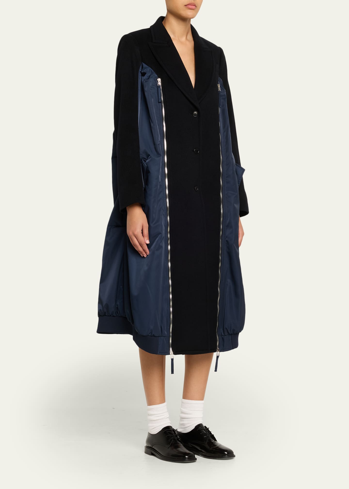 BESFXXK Bomber Panel Pea Coat - Bergdorf Goodman