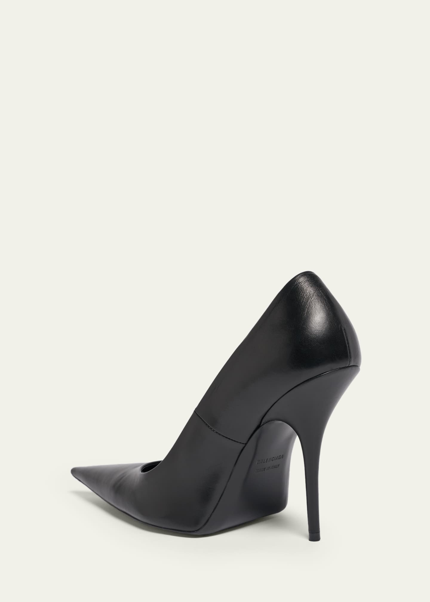 Balenciaga 90mm Avenue Leather Pointed-Toe Pumps - Bergdorf Goodman