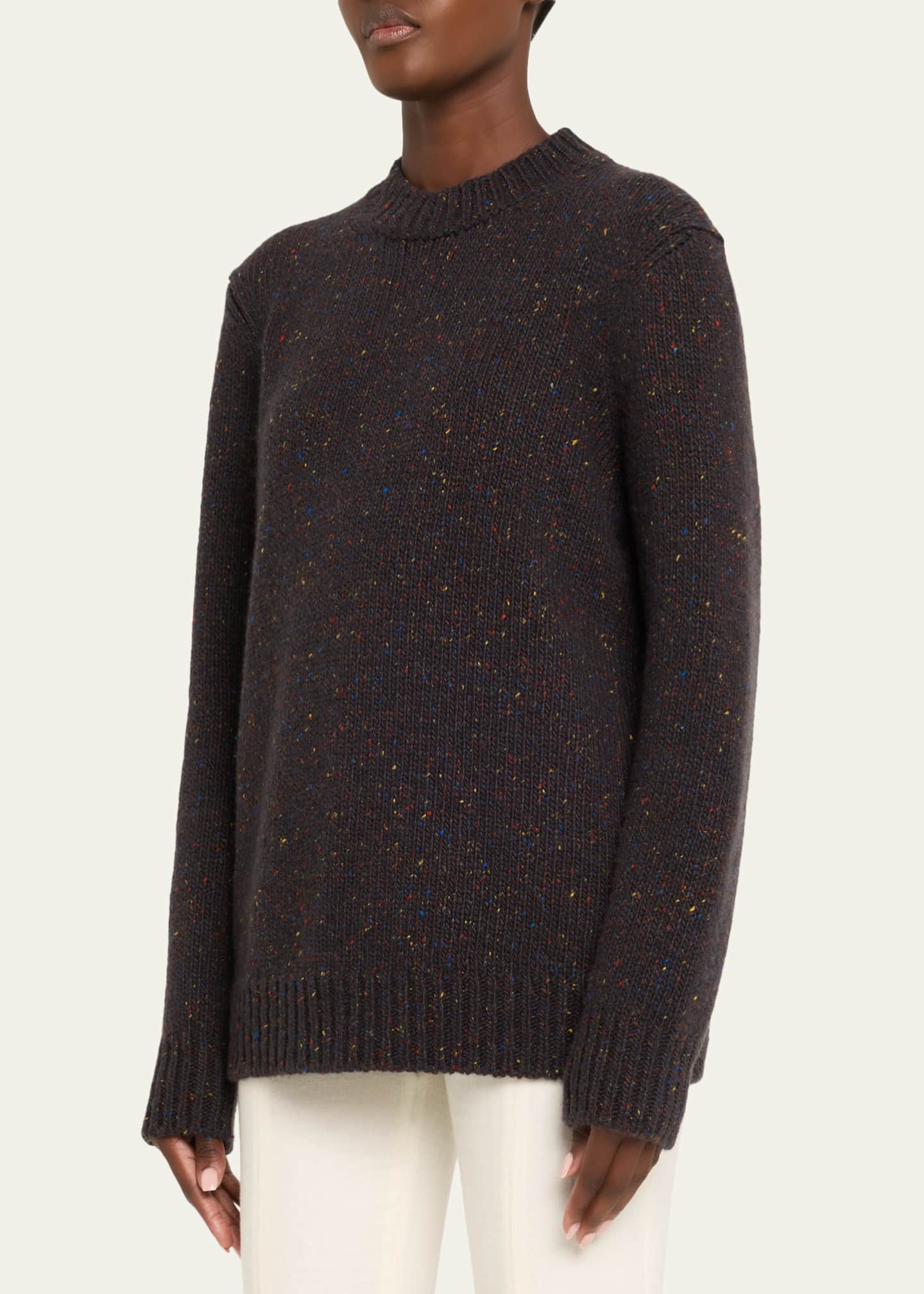 Gabriela Hearst Alfie Speckled Cashmere Knit Sweater - Bergdorf Goodman