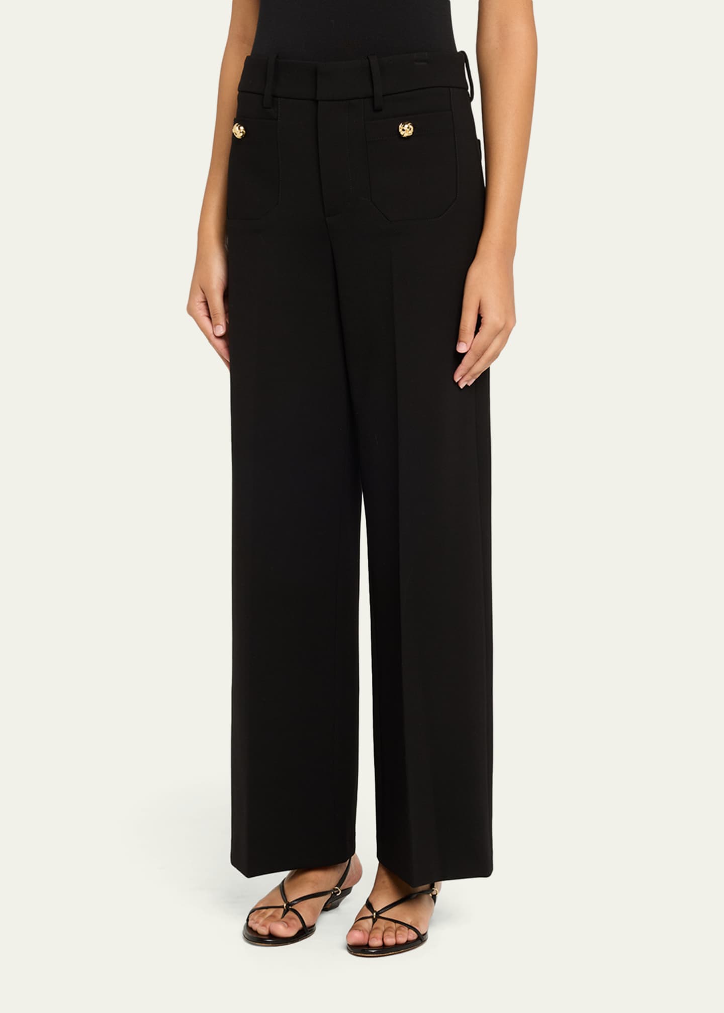 FRAME Le Slim Palazzo Trousers - Bergdorf Goodman