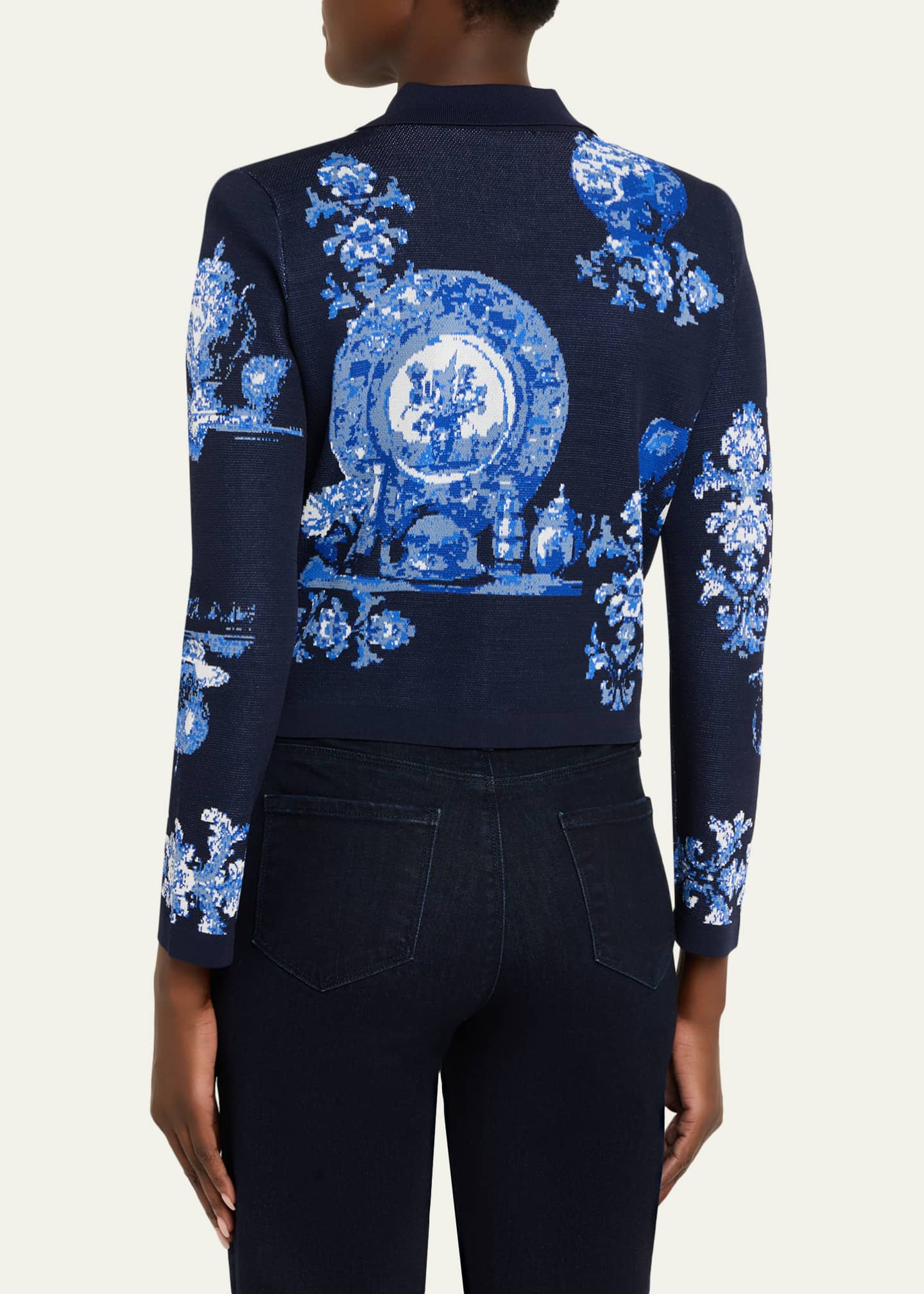 L'Agence Western Toile Osiris Jacquard Cardigan - Bergdorf Goodman