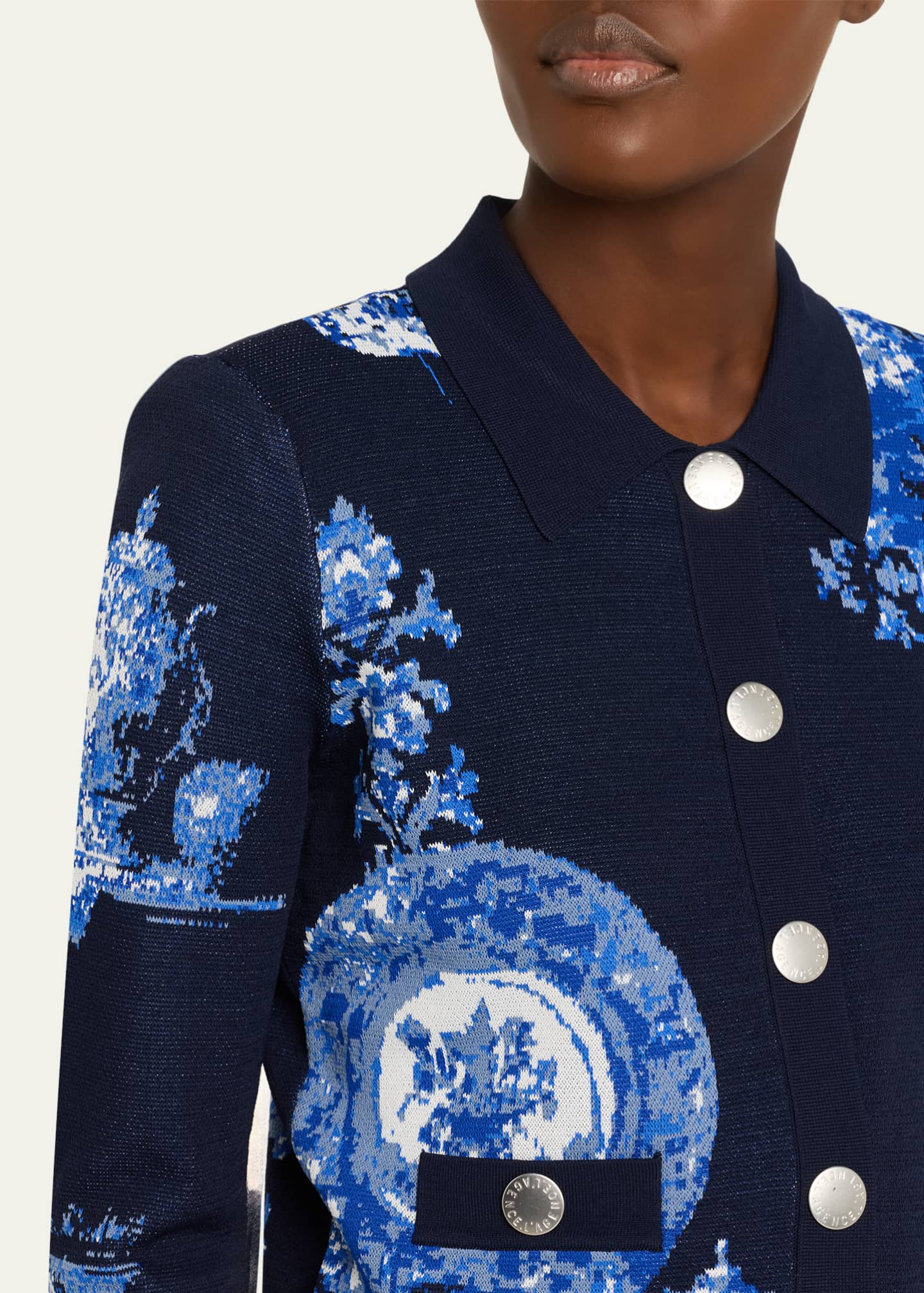 L'Agence Western Toile Osiris Jacquard Cardigan - Bergdorf Goodman