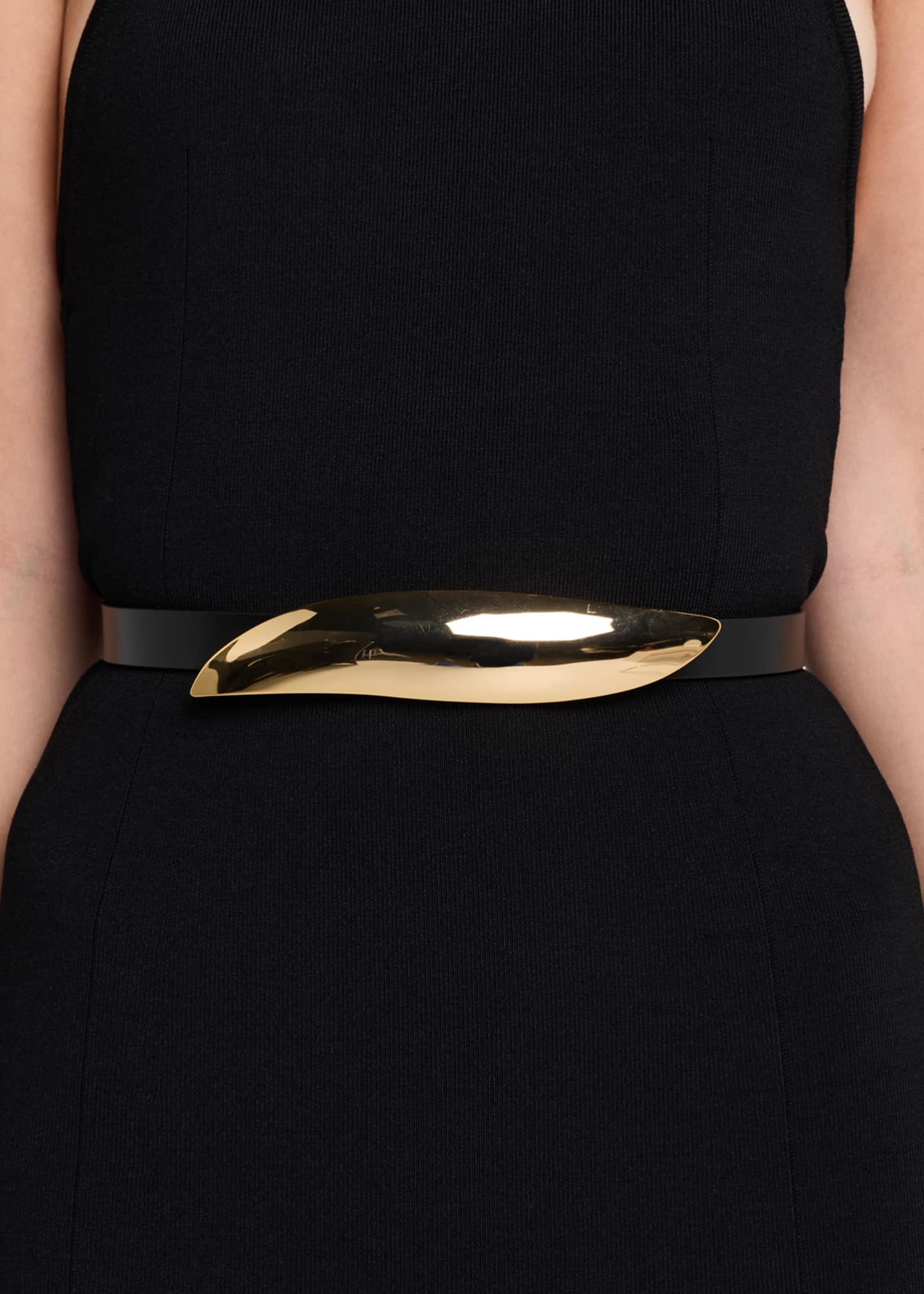 Dehanche Arp 24K Gold-Plated Metal & Leather Belt - Bergdorf Goodman