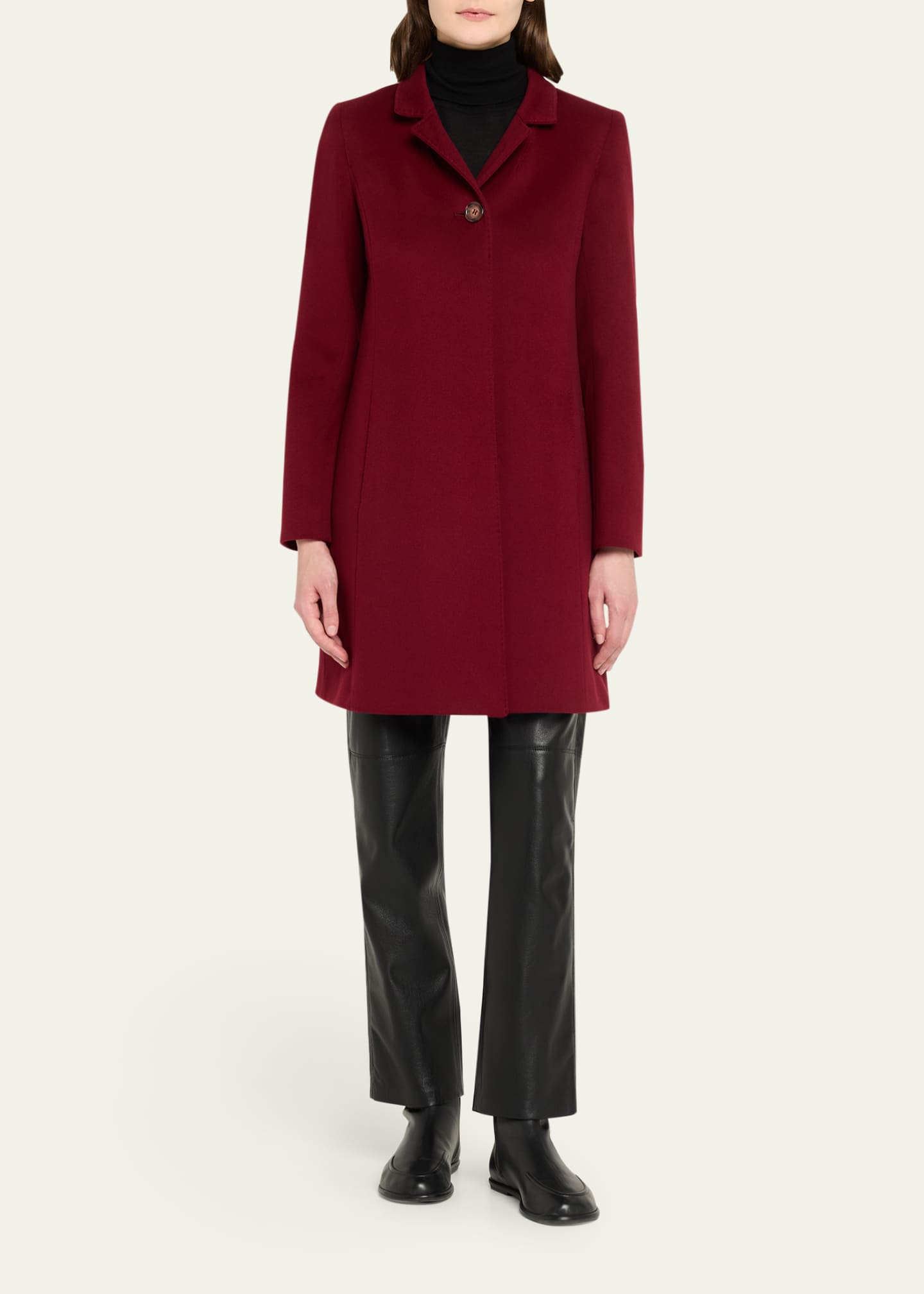 Cinzia Rocca Pure Wool Coat with Inverted Collar - Bergdorf Goodman