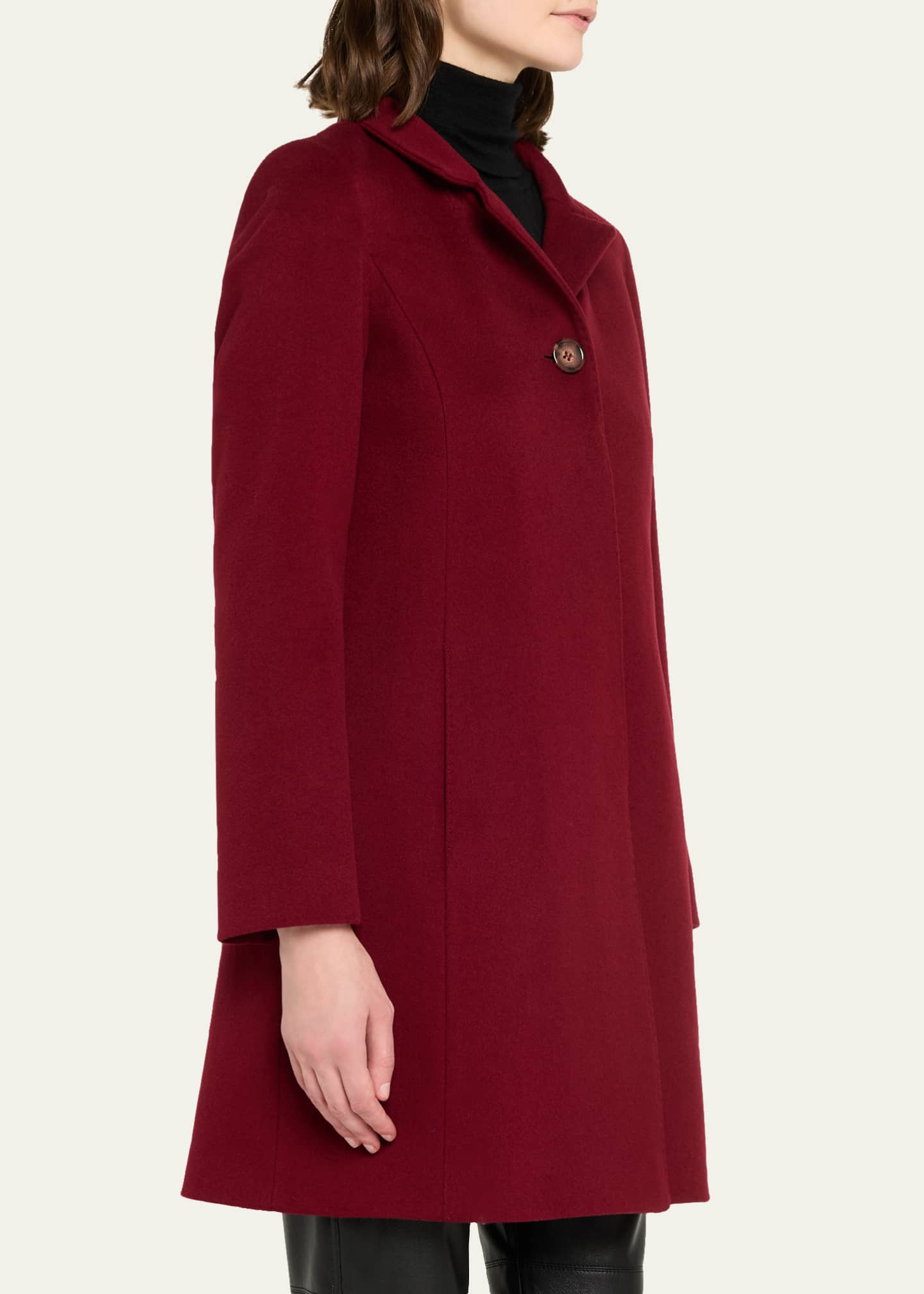 Cinzia Rocca Pure Wool Coat with Inverted Collar - Bergdorf Goodman