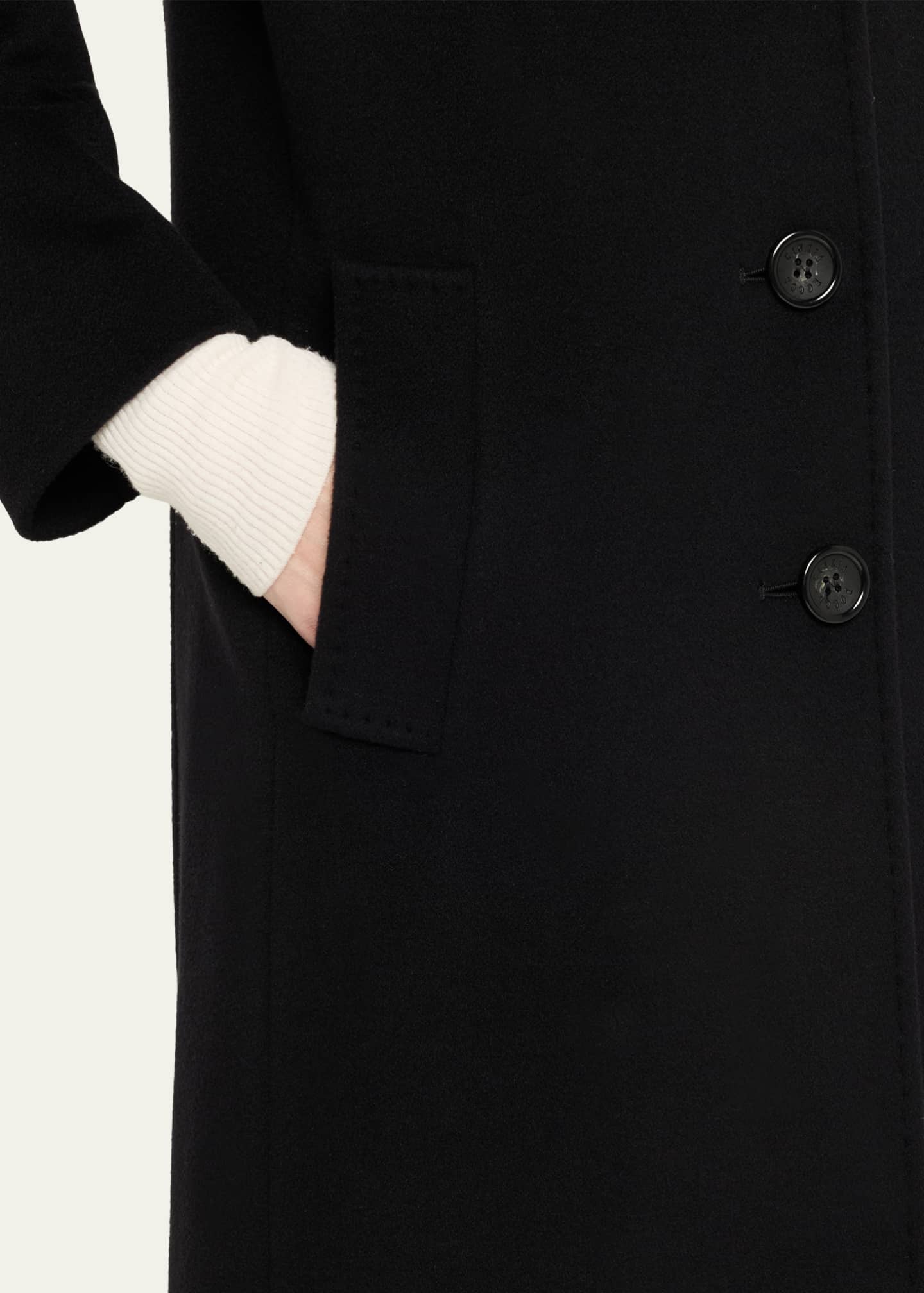 Cinzia Rocca Long 3-Button Notch Collar Coat - Bergdorf Goodman