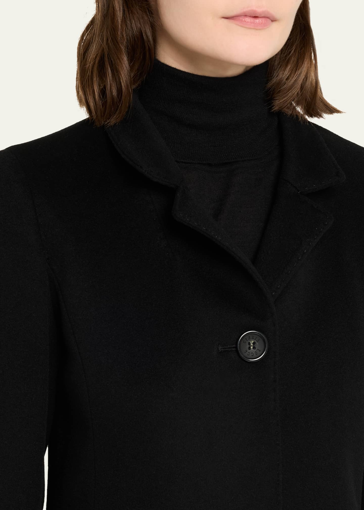 Cinzia Rocca Pure Wool Coat with Inverted Collar - Bergdorf Goodman