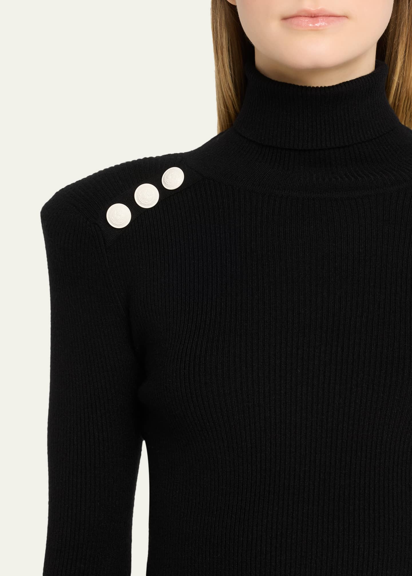 L'Agence Colette Cropped Turtleneck Sweater - Bergdorf Goodman