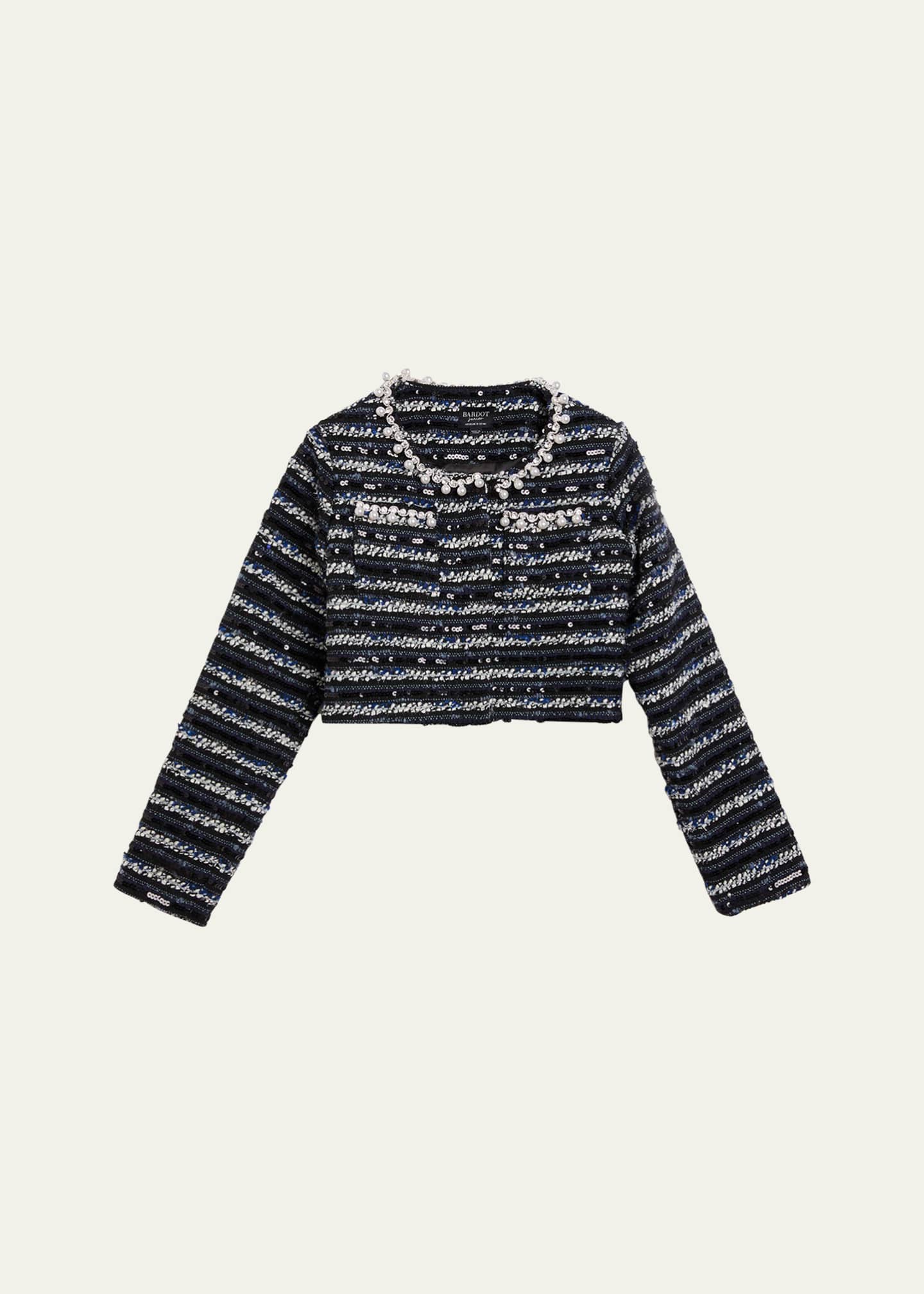 Bardot Junior Girl's Lana Cropped Boucle Jacket - Bergdorf Goodman