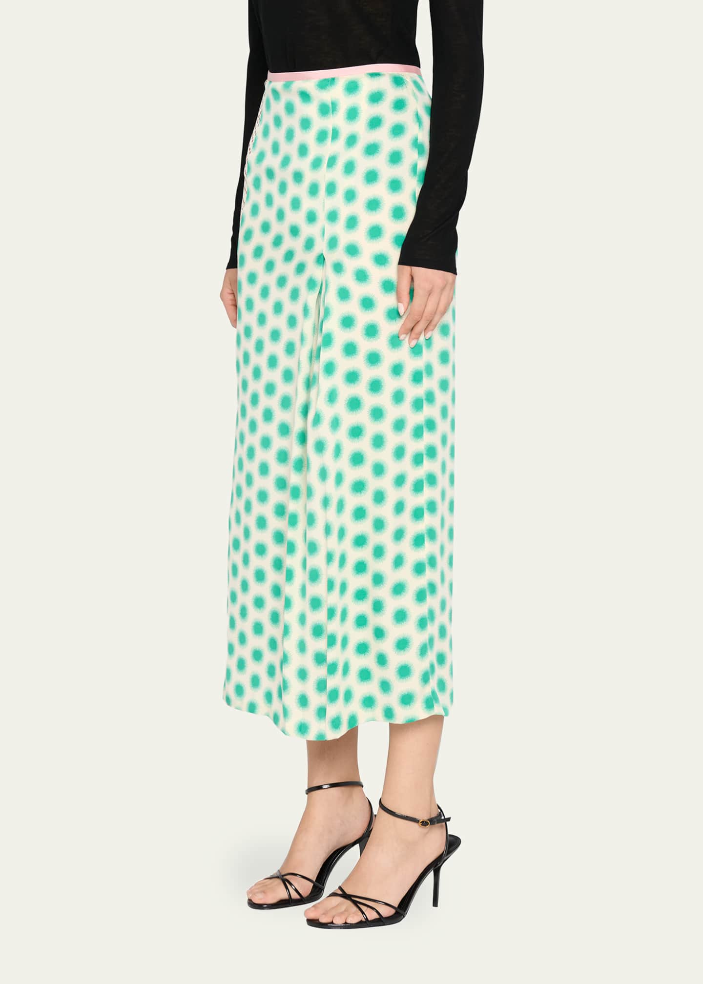 Diane von Furstenberg x Henry Zankov Chrystie Dotted Straight Midi ...