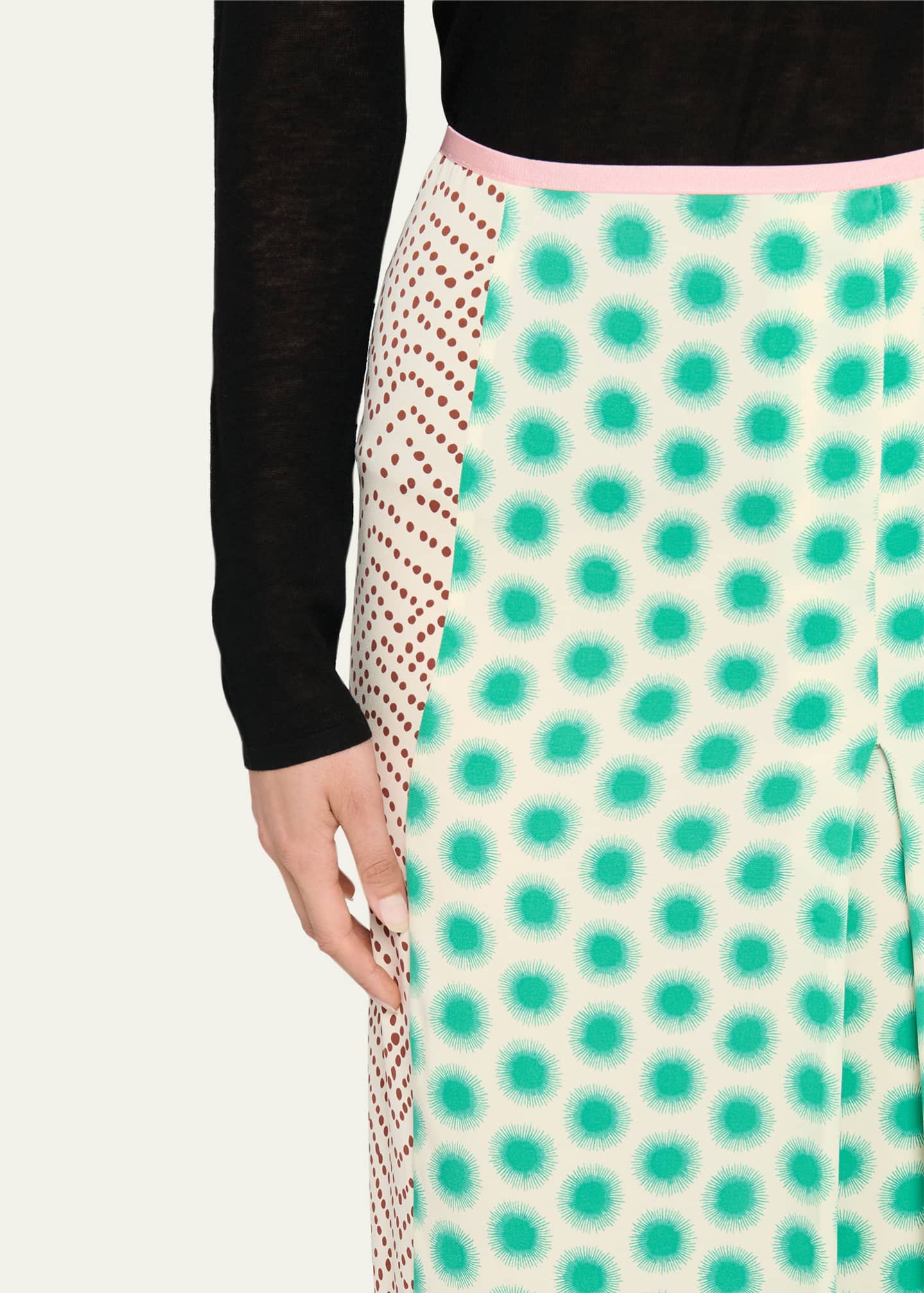 Diane von Furstenberg x Henry Zankov Chrystie Dotted Straight Midi ...