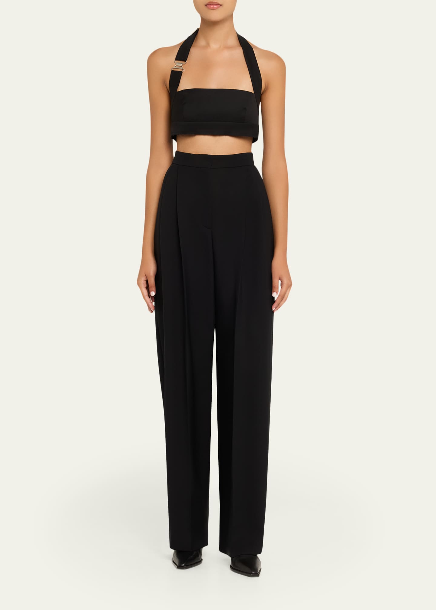 Courtney Zheng Hendrix Raw Edge Wool Crop Top - Bergdorf Goodman
