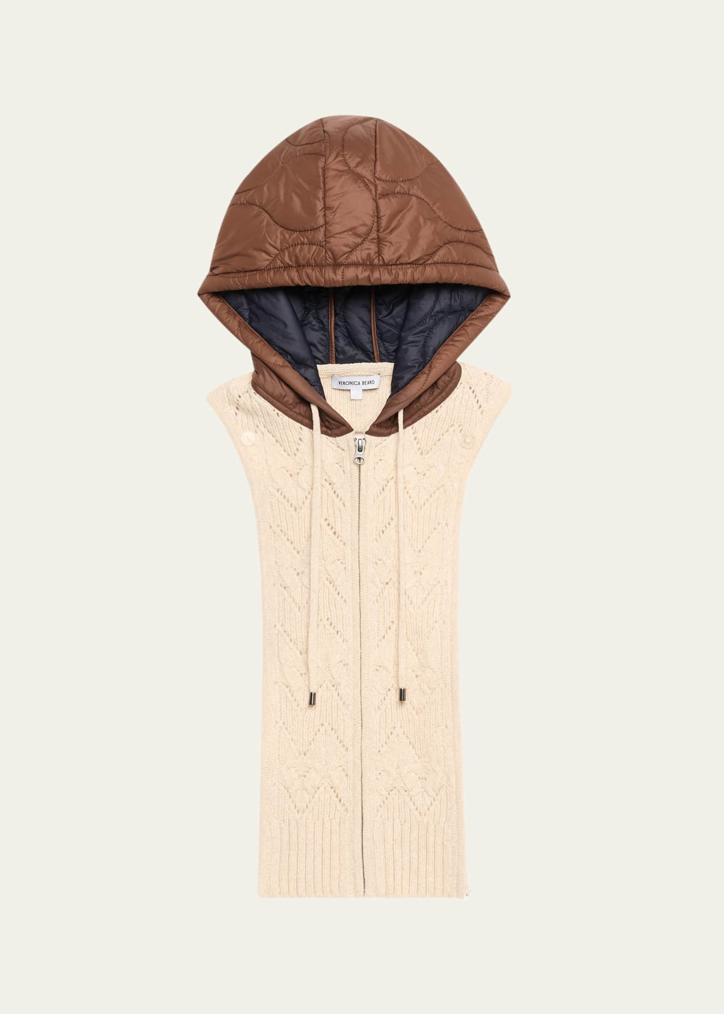 Veronica Beard Orine Mixed Media Hoodie Dickey - Bergdorf Goodman