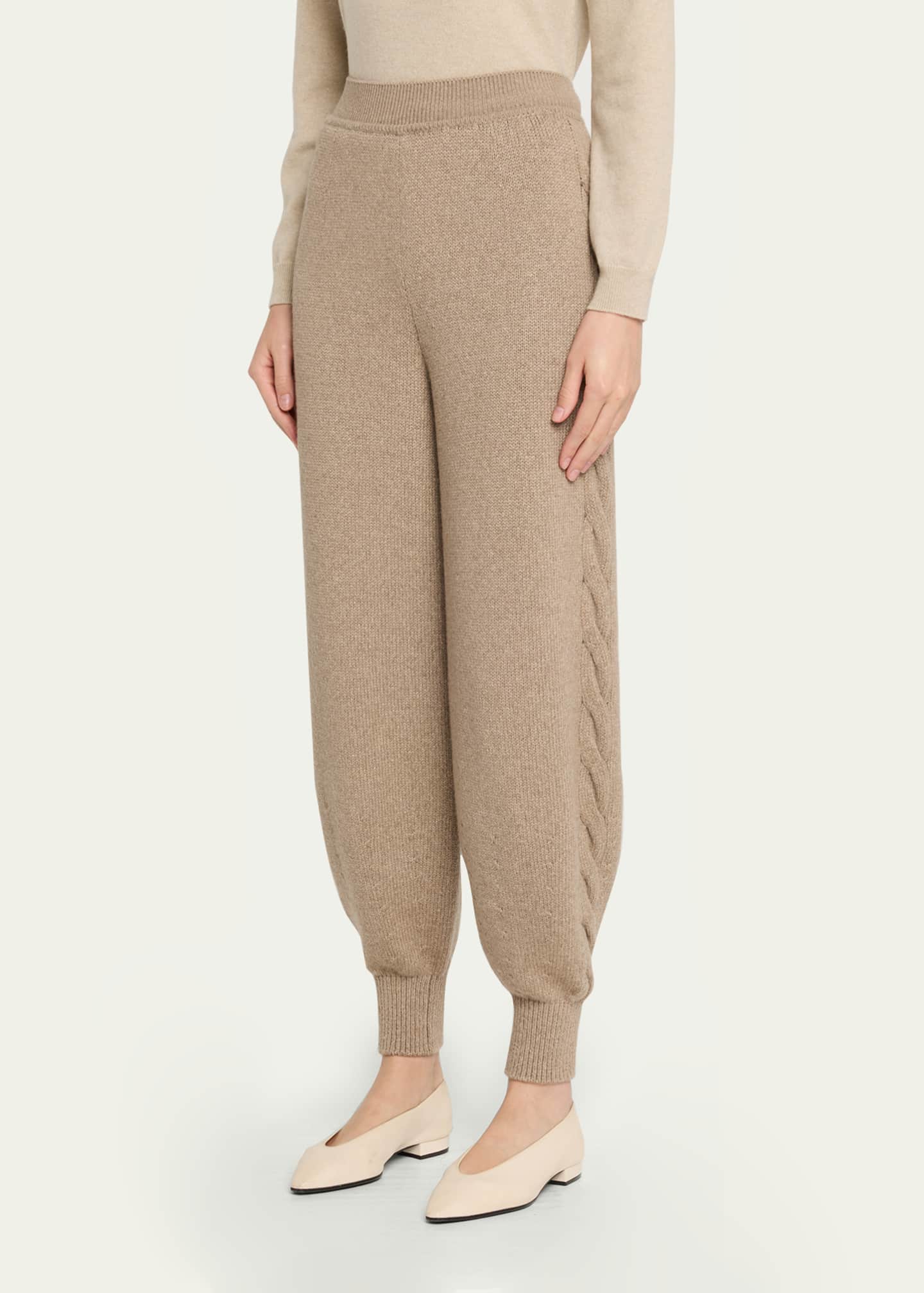 Loro Piana Napier Firefly Cable-Knit Cashmere Joggers - Bergdorf Goodman