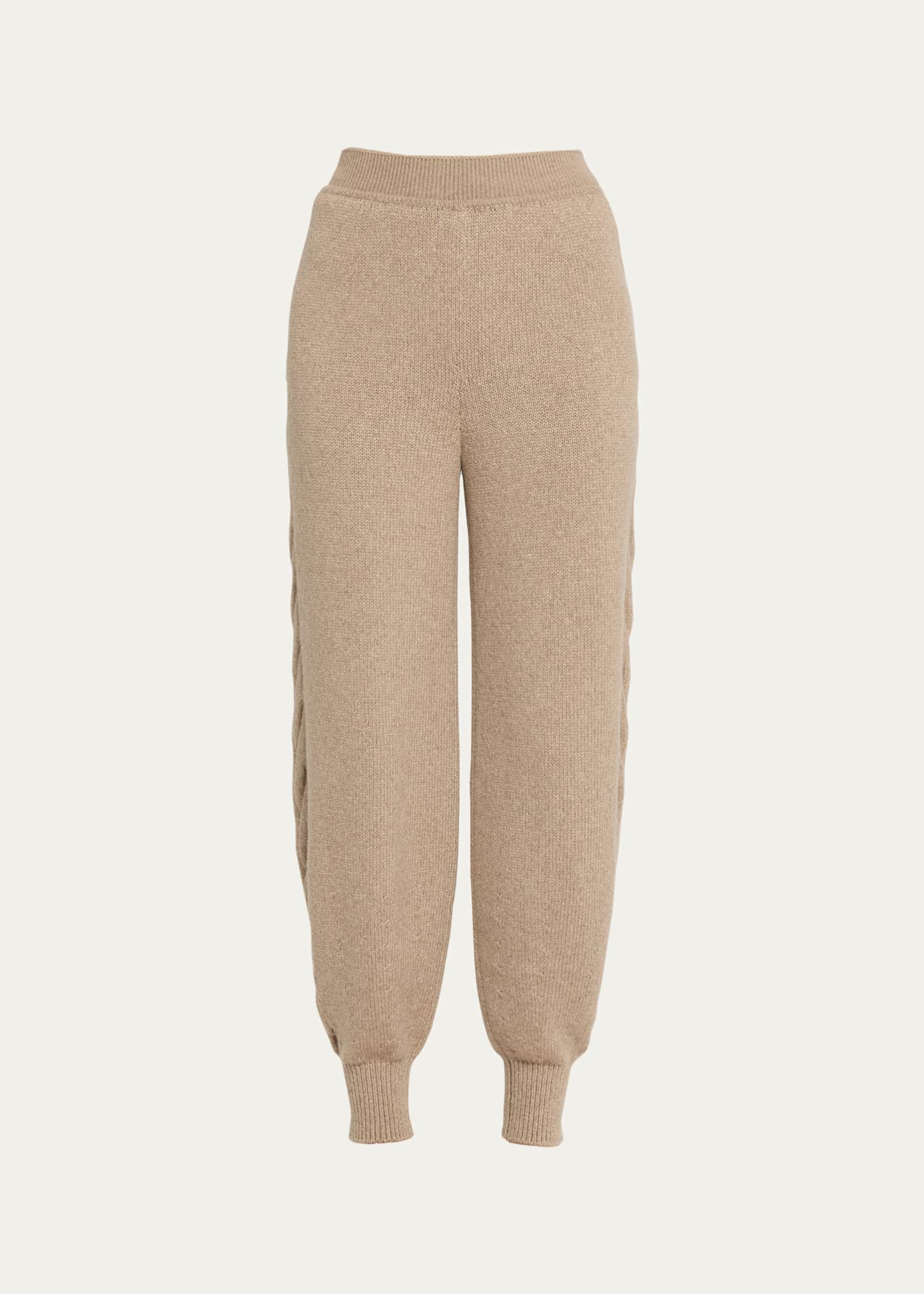 Loro Piana Napier Firefly Cable-Knit Cashmere Joggers - Bergdorf Goodman