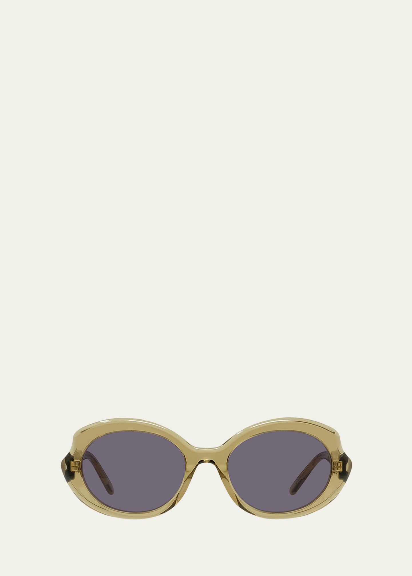Loewe Mini Oval Slim Sunglasses - Bergdorf Goodman