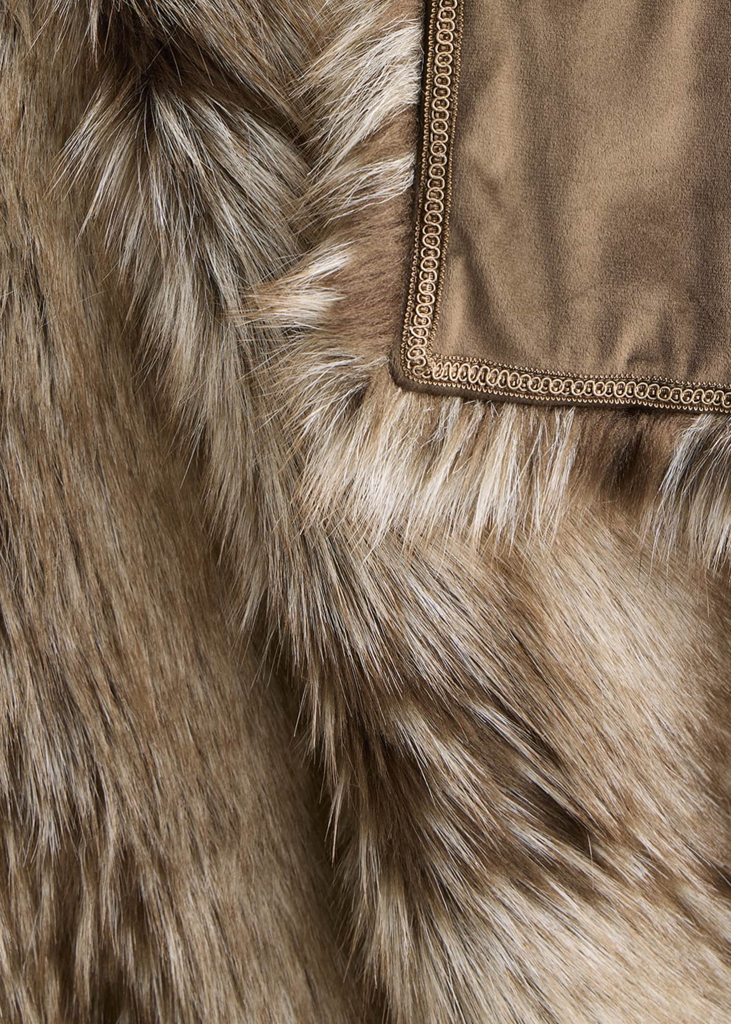 Lyla Grant Faux Fox Throw, 60" x 72" - Bergdorf Goodman