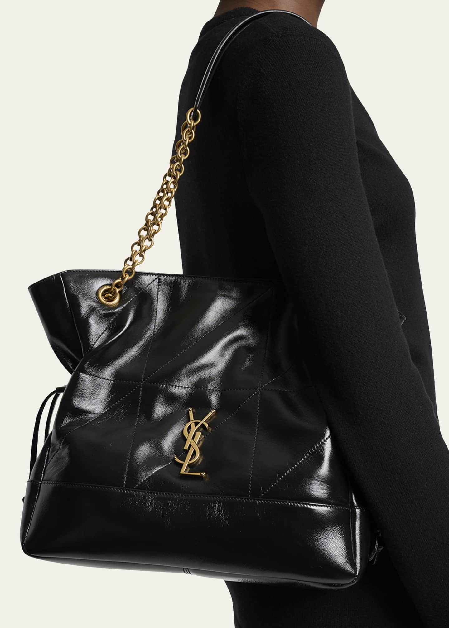 Saint Laurent Jamie 4.3 Small YSL Shopper Tote Bag in Leather ...