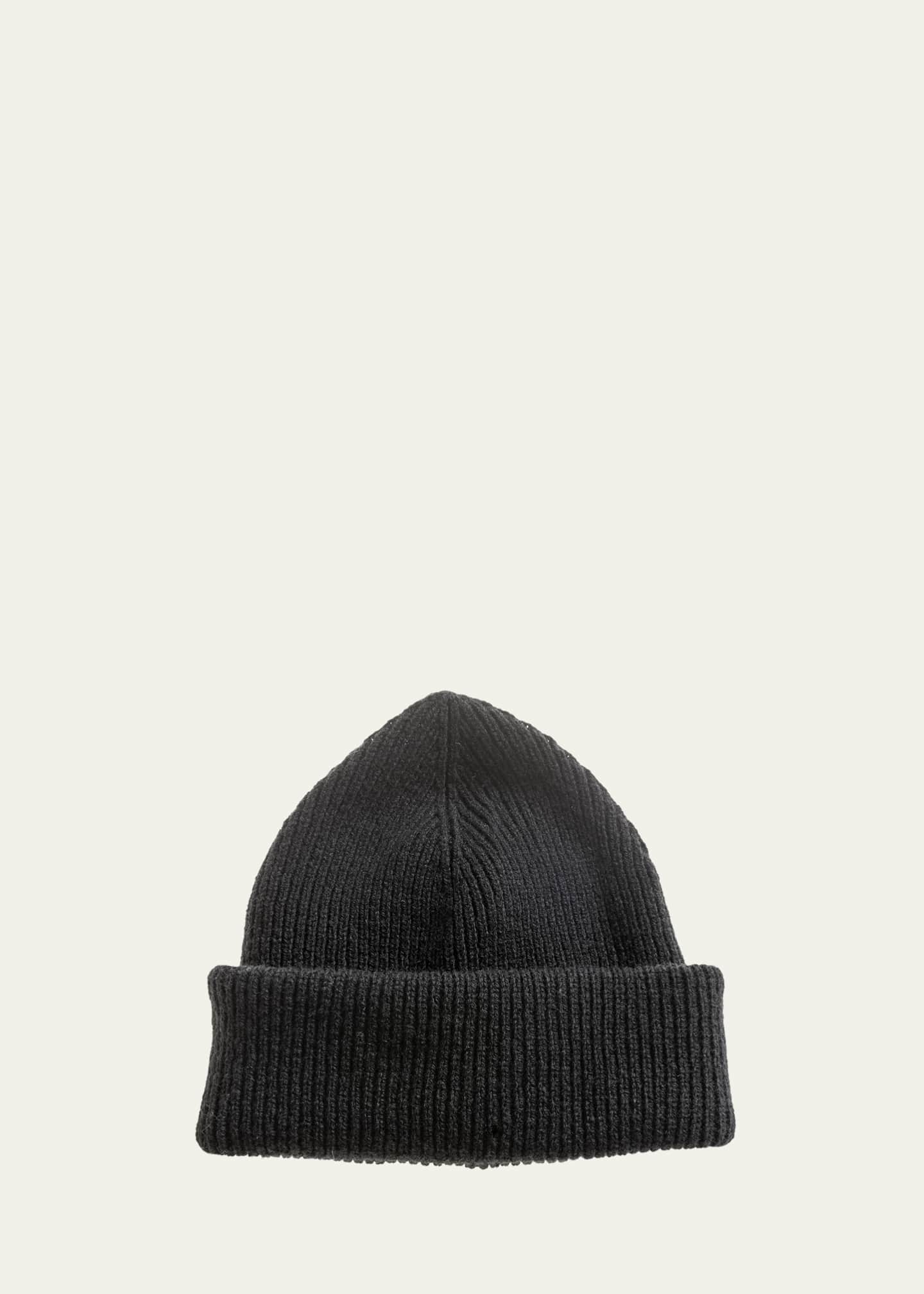 Inverni Men's Cashmere Rib Fold-Over Brim Beanie Hat - Bergdorf Goodman