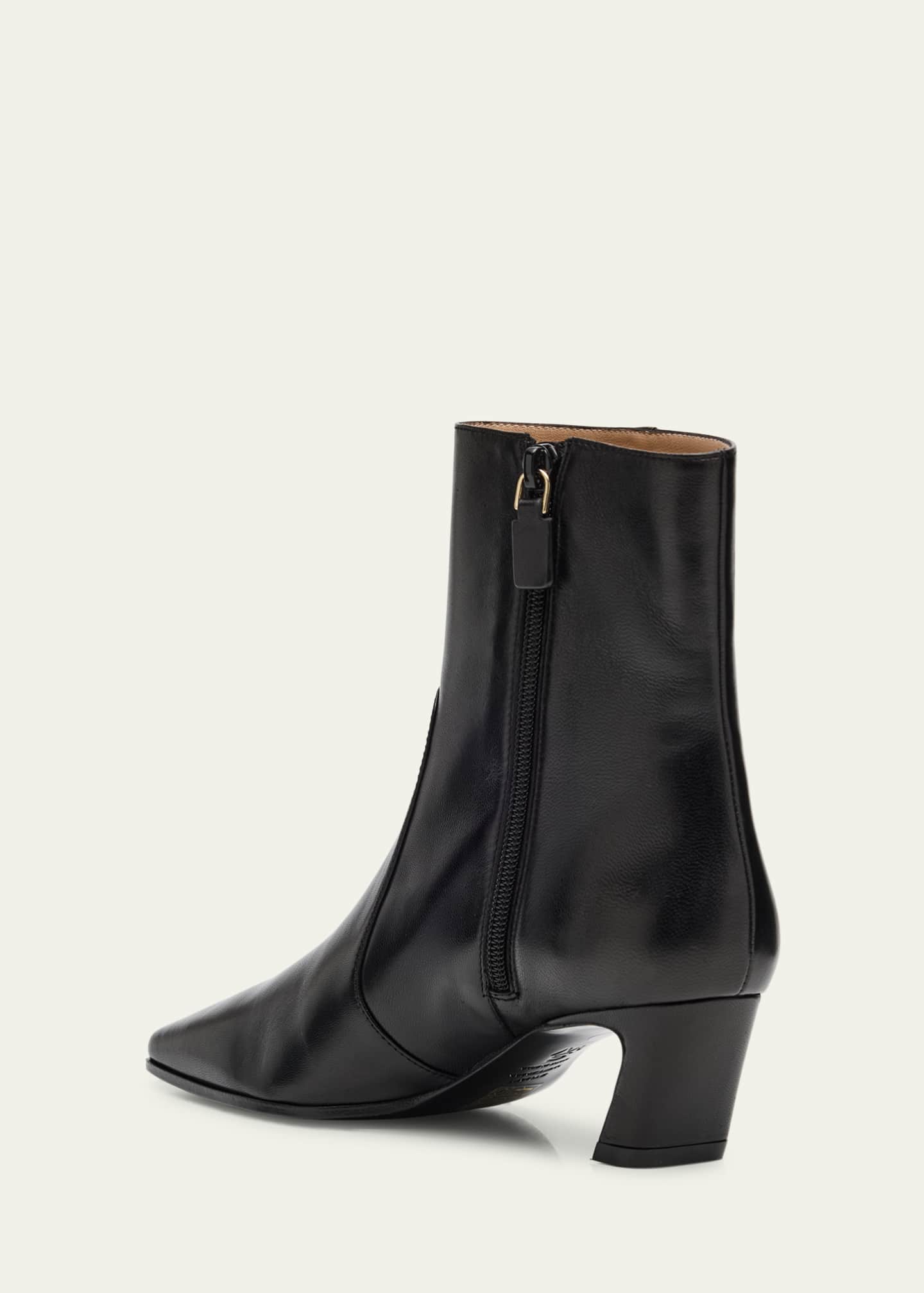 Stuart Weitzman 50mm Stassi Leather Zip Booties - Bergdorf Goodman